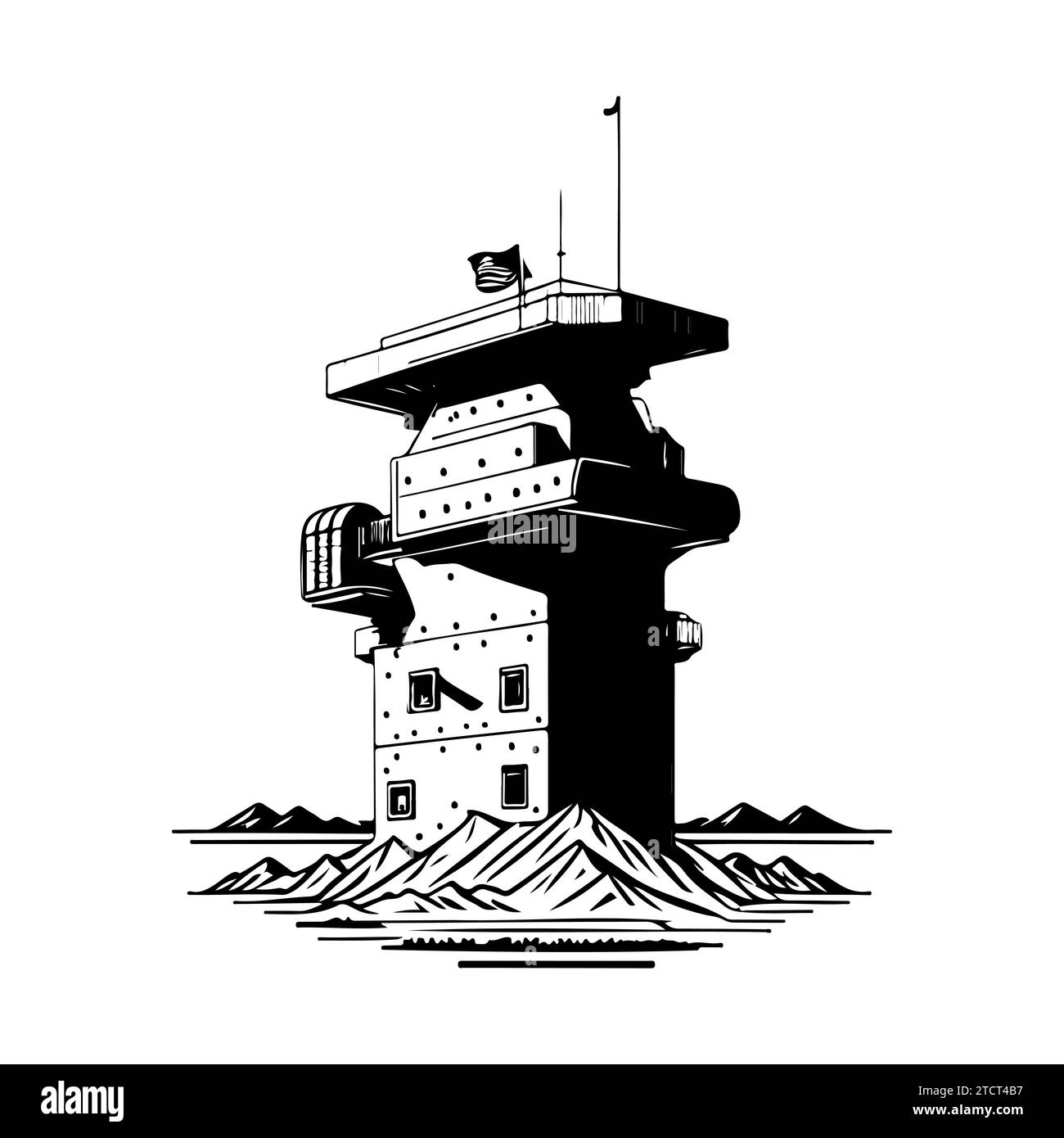 The black watch at an observation post Stock Vector Images - Alamy