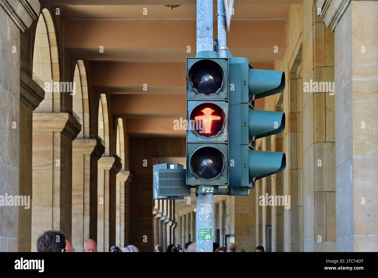 Traffic light man "Ampelmännchen" in the center of Dresden in the Free ...