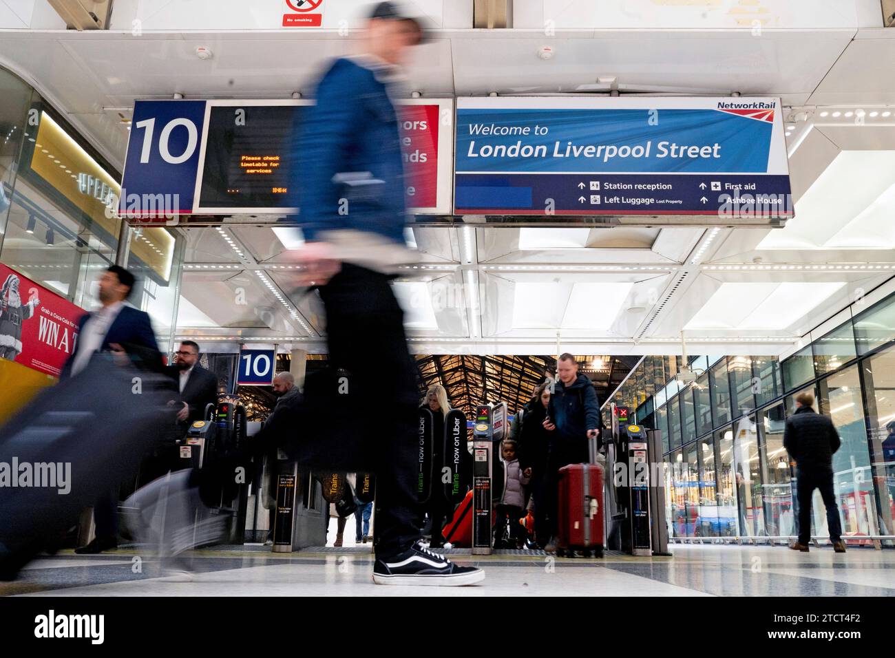 Passengers at Liverpool Street station in London, as it has replaced ...