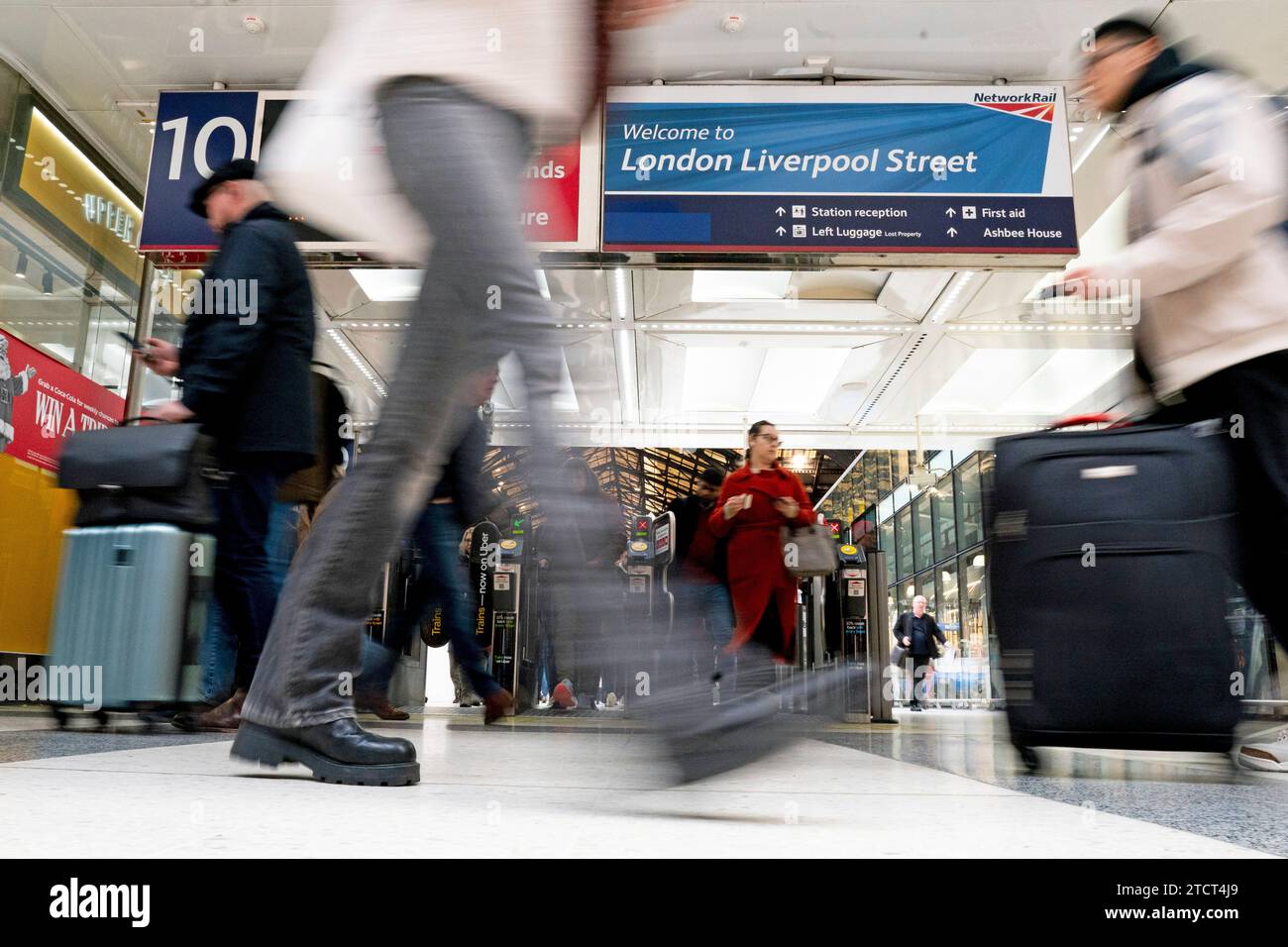 Passengers at Liverpool Street station in London, as it has replaced ...