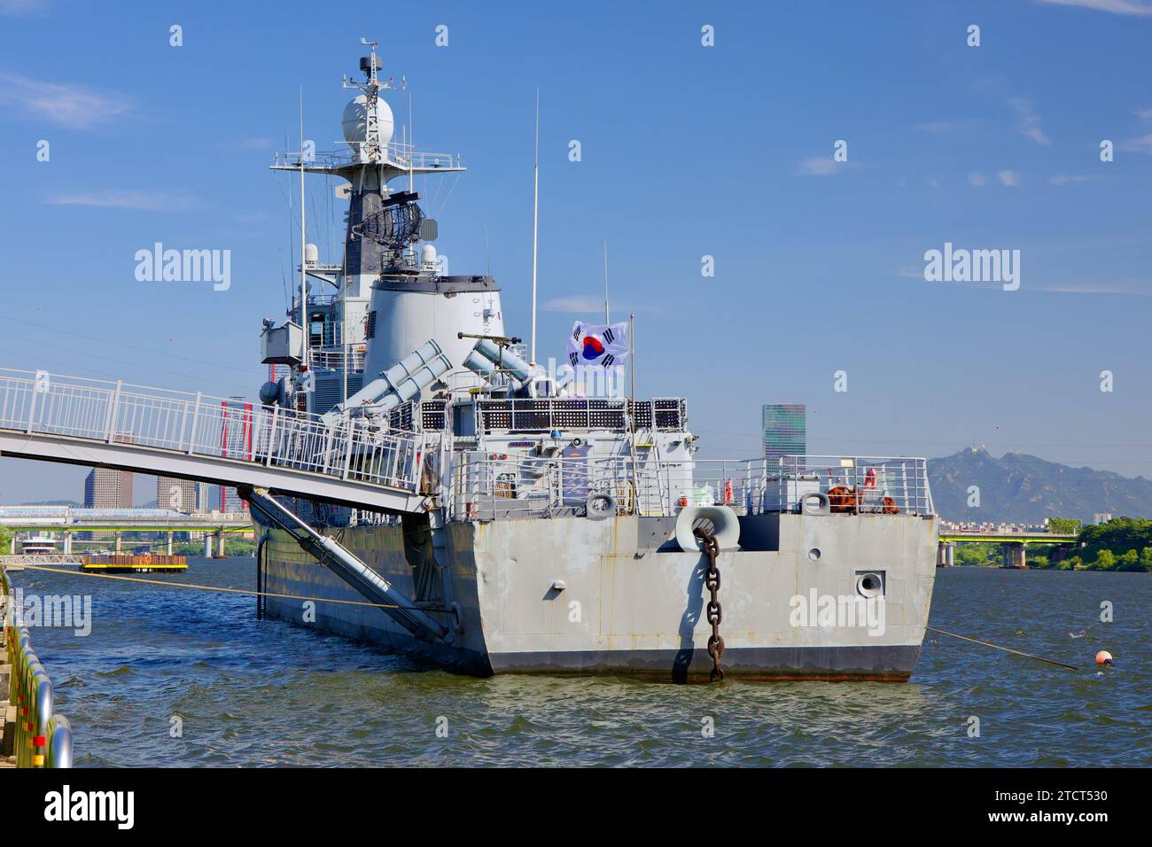 Seoul, South Korea - June 3, 2023: The imposing rear view of Frigate ...