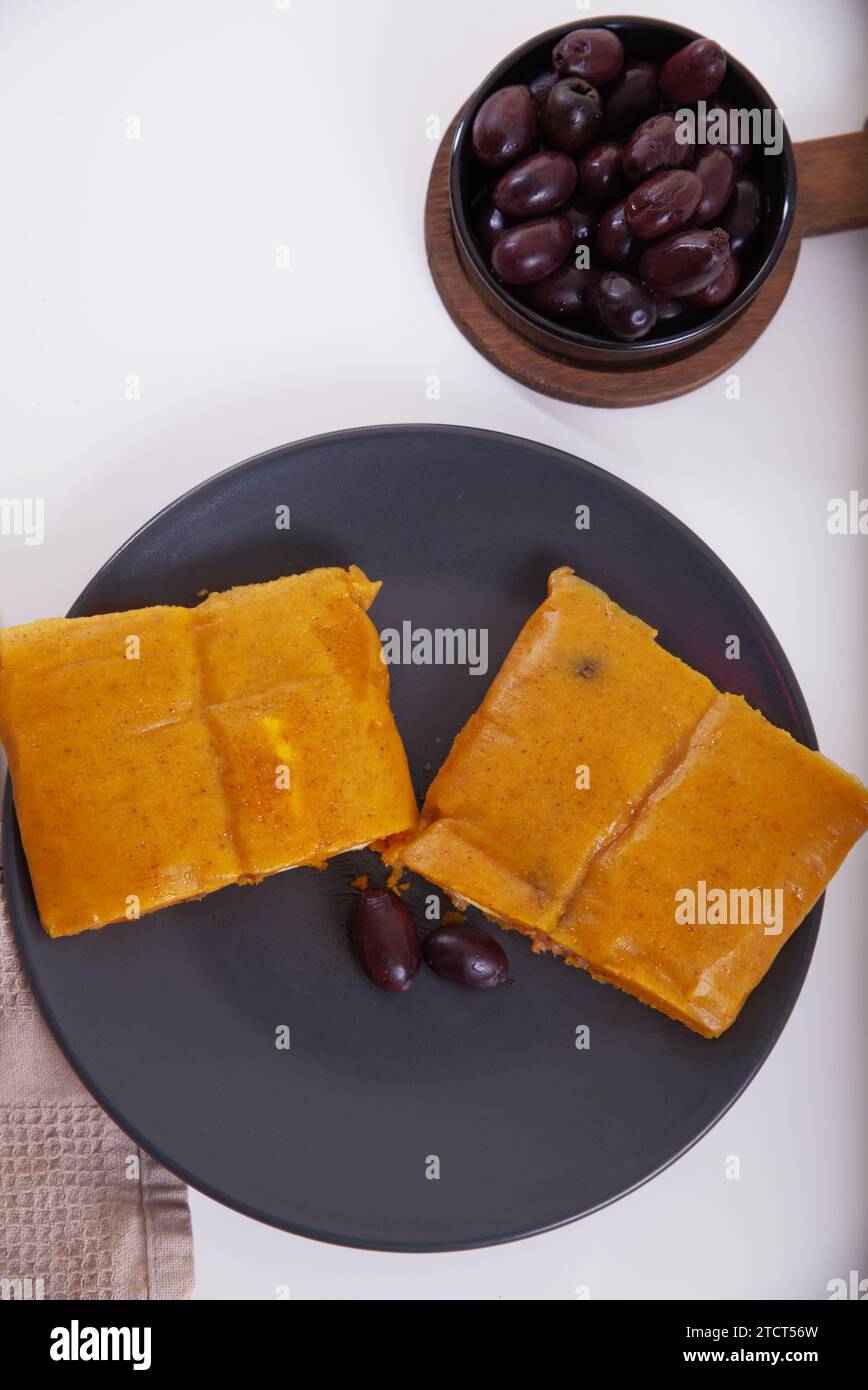 Typical dish of Peru known by the name of tamales, made with corn flour ...