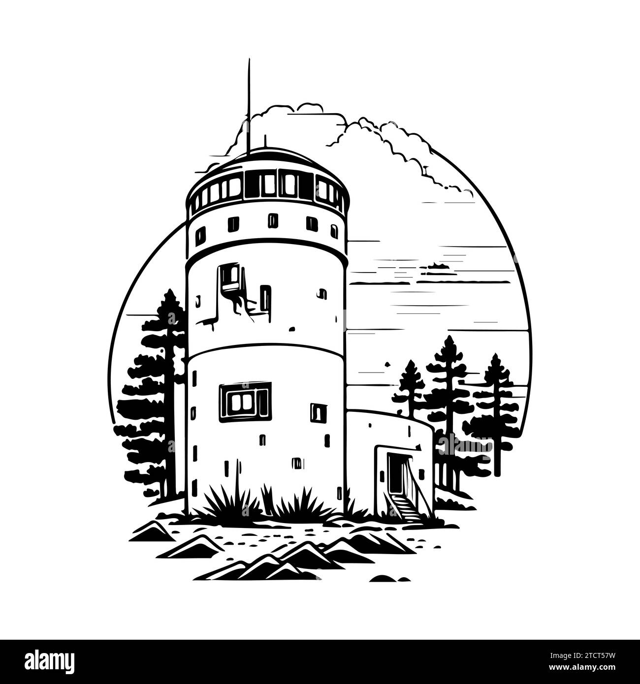 Airport tower icon Black and White Stock Photos & Images - Alamy