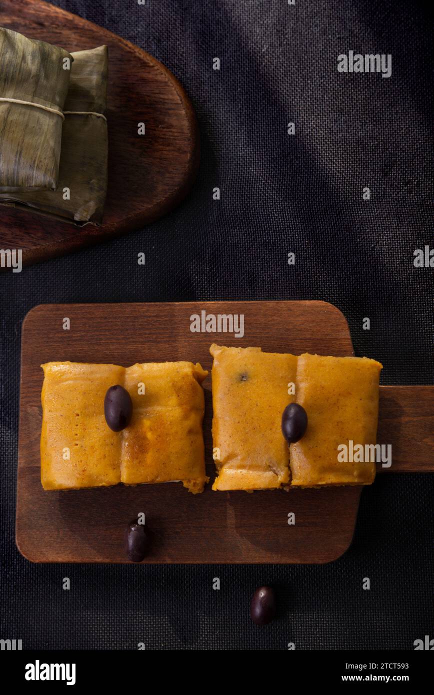 Typical dish of Peru known by the name of tamales, made with corn flour ...