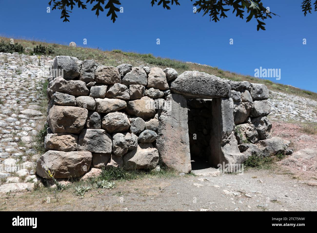The ancient city of Hattusa is located in the Bogazkale district of ...
