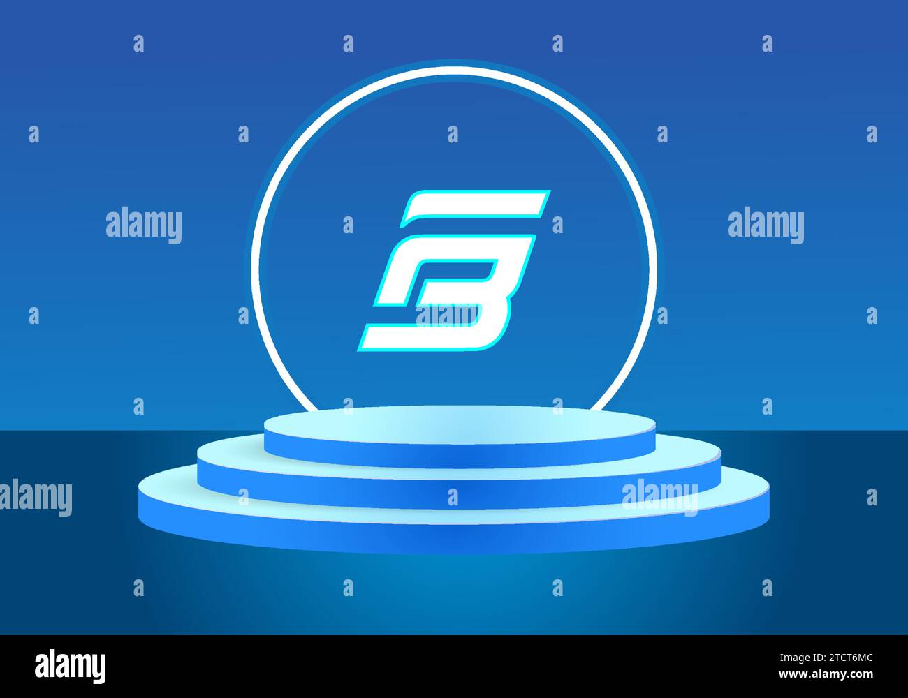 Letter FB blue logo sign. Vector logo design for business Stock Vector ...