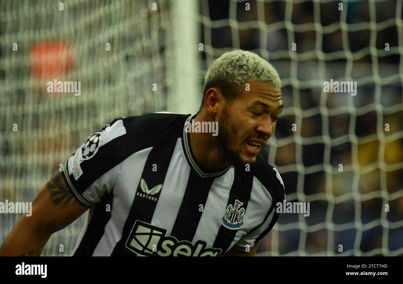 NEWCASTLE, England 13. December 2023; Joe linton in action during the ...