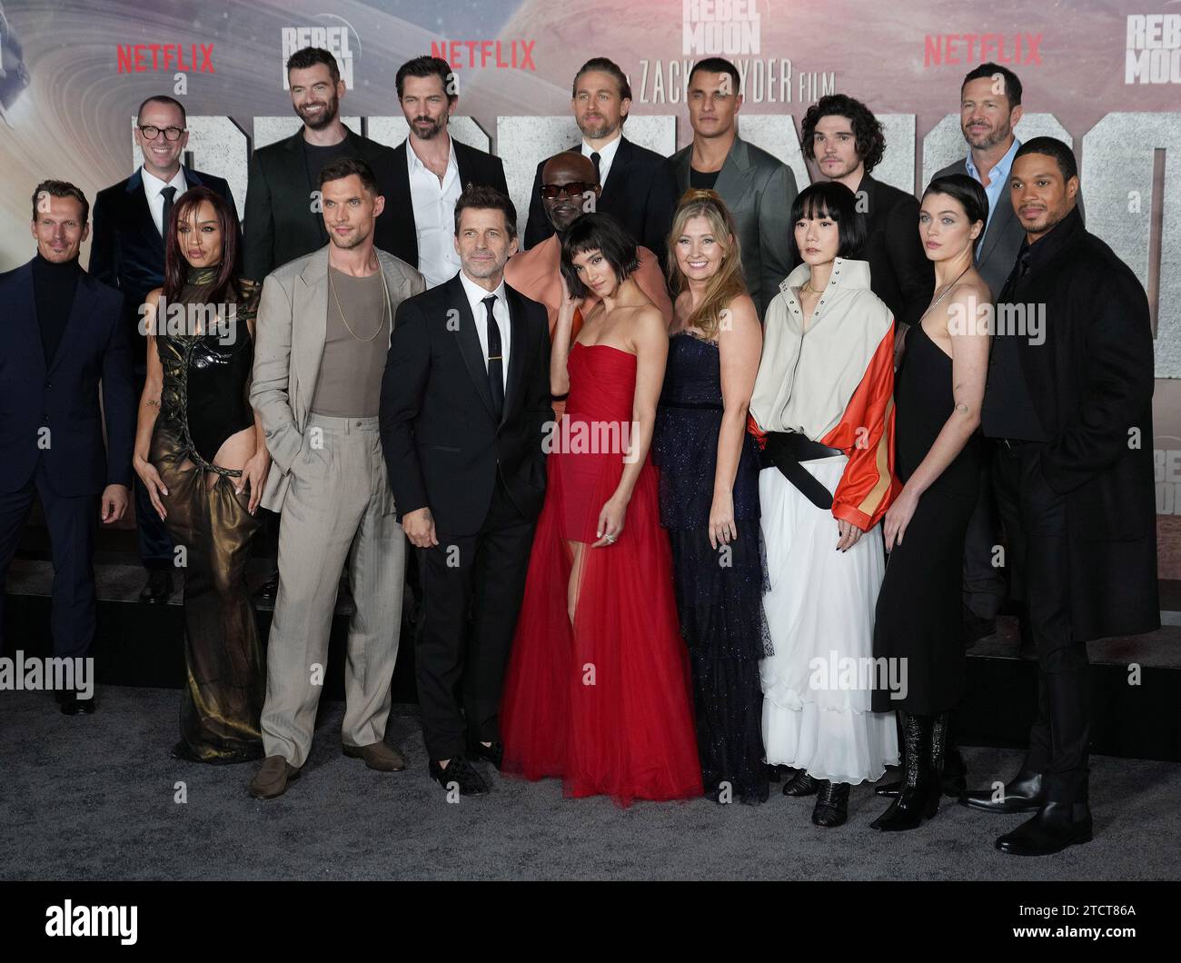 (L-R) REBEL MOON Cast & Crew - Tomm Voss, Wesley Coller, Cleopatra ...