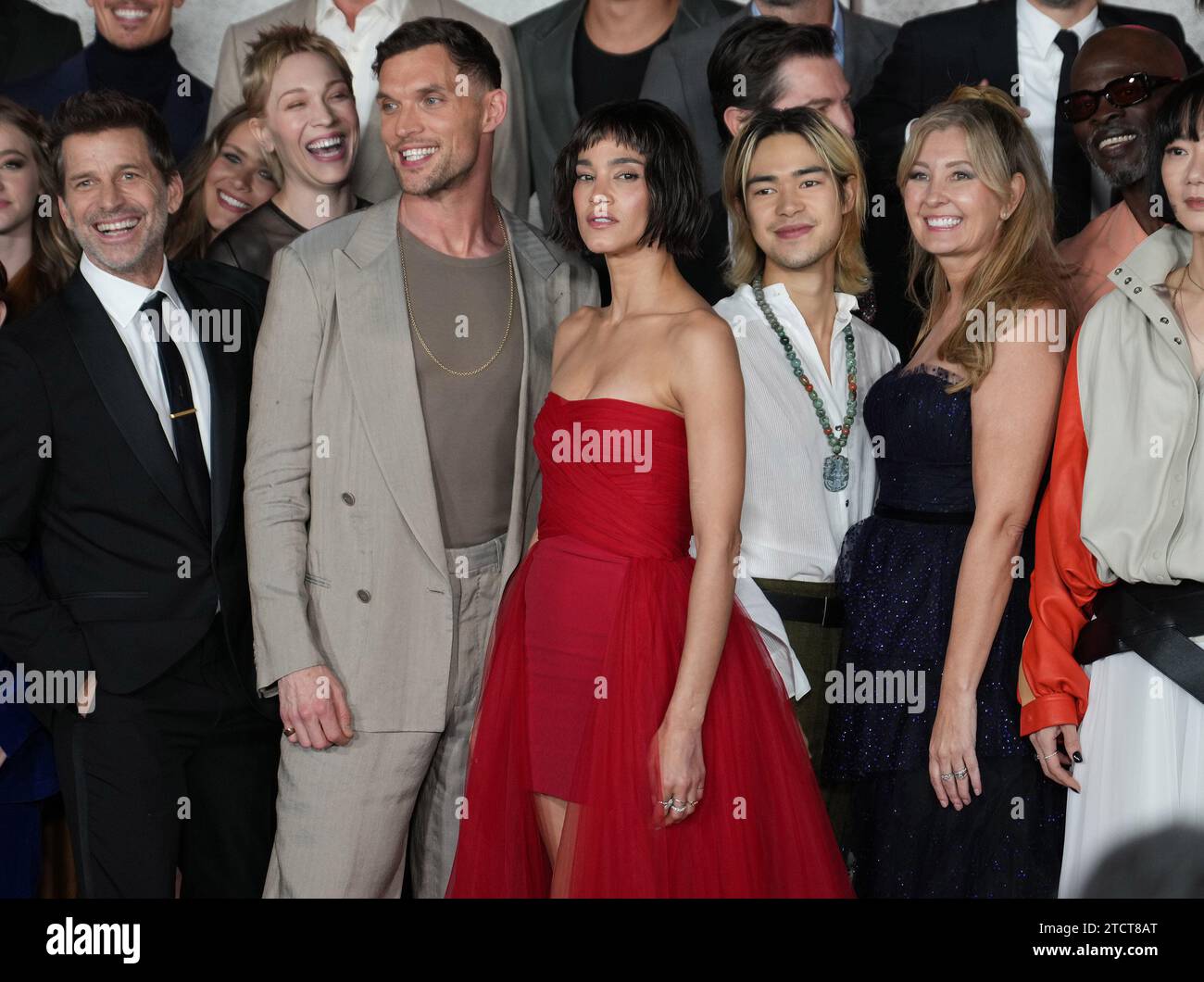 (L-R) REBEL MOON Cast & Crew - Zack Snyder, Rhian Rees, Ed Skrein ...