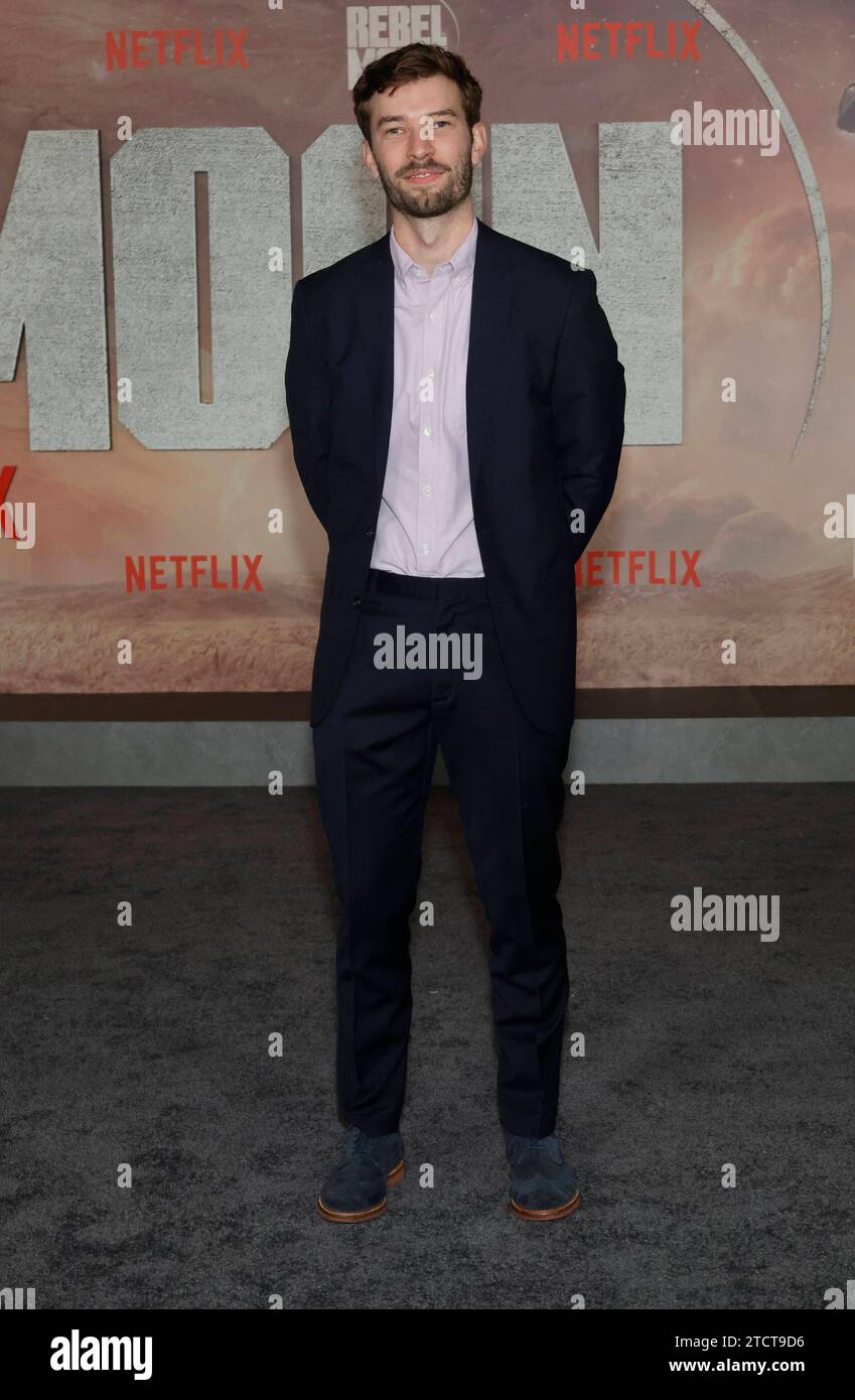 HOLLYWOOD, CA - DECEMBER 13: Eli Snyder at the LA Premiere of NETFLIX Rebel Moon - Part One: A ...