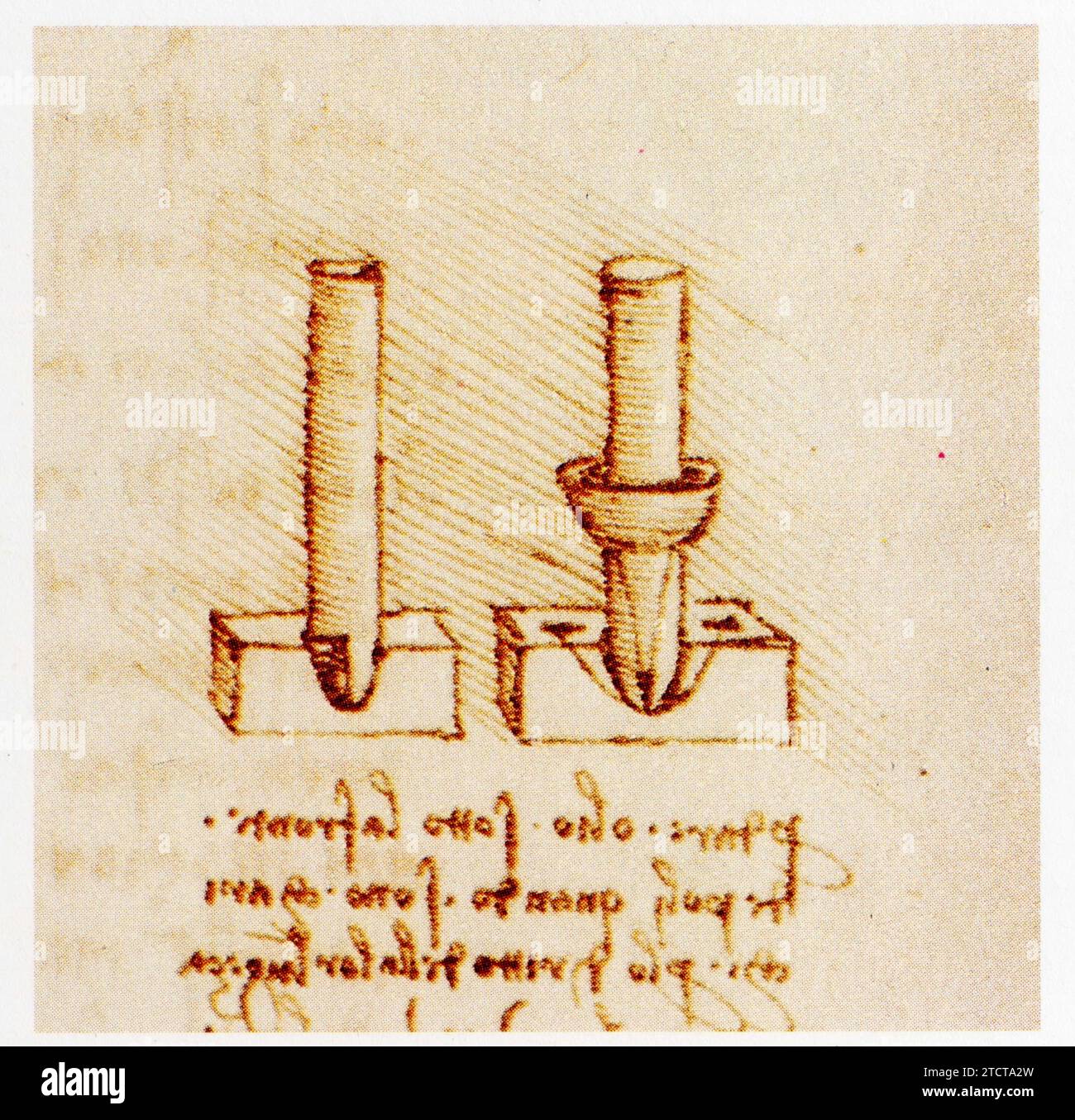 Leonardo da Vinci.1452-1519.Moyen d'atténuer le frottement des axes ...