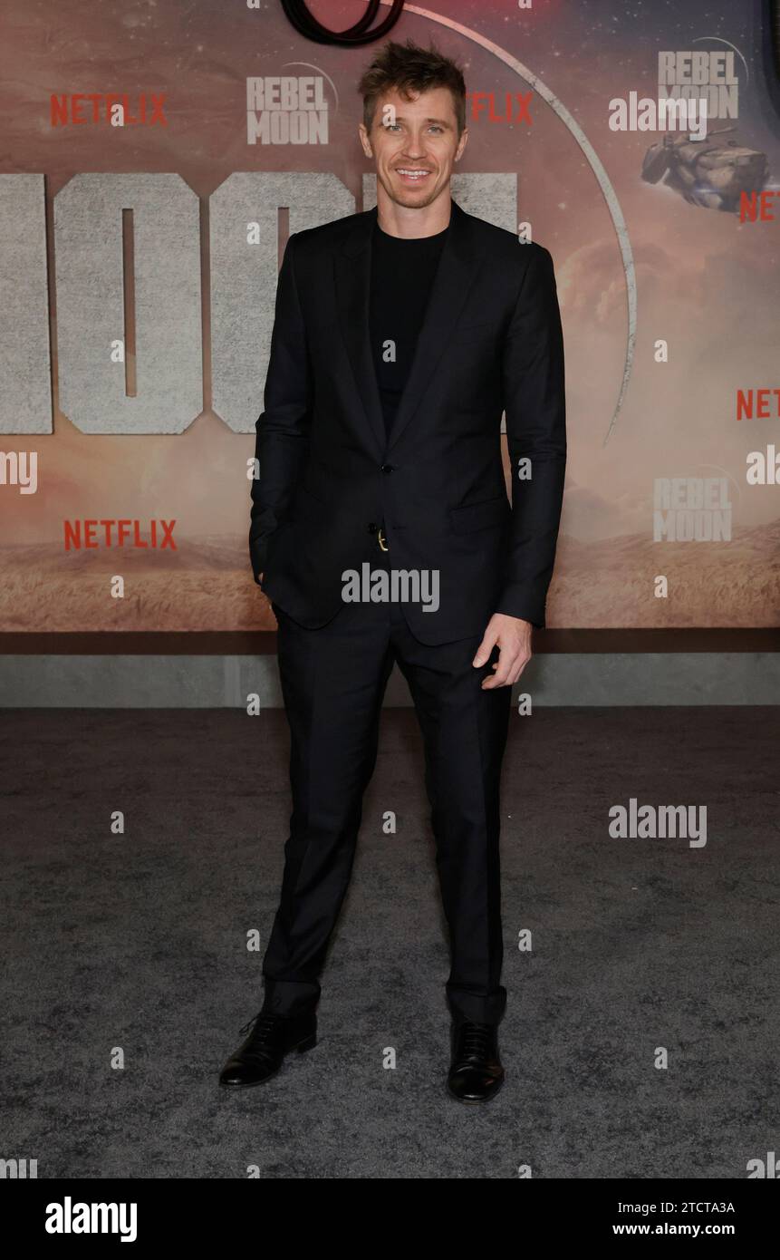 Hollywood, Ca. 13th Dec, 2023. Garrett Hedlund at the LA Premiere of ...