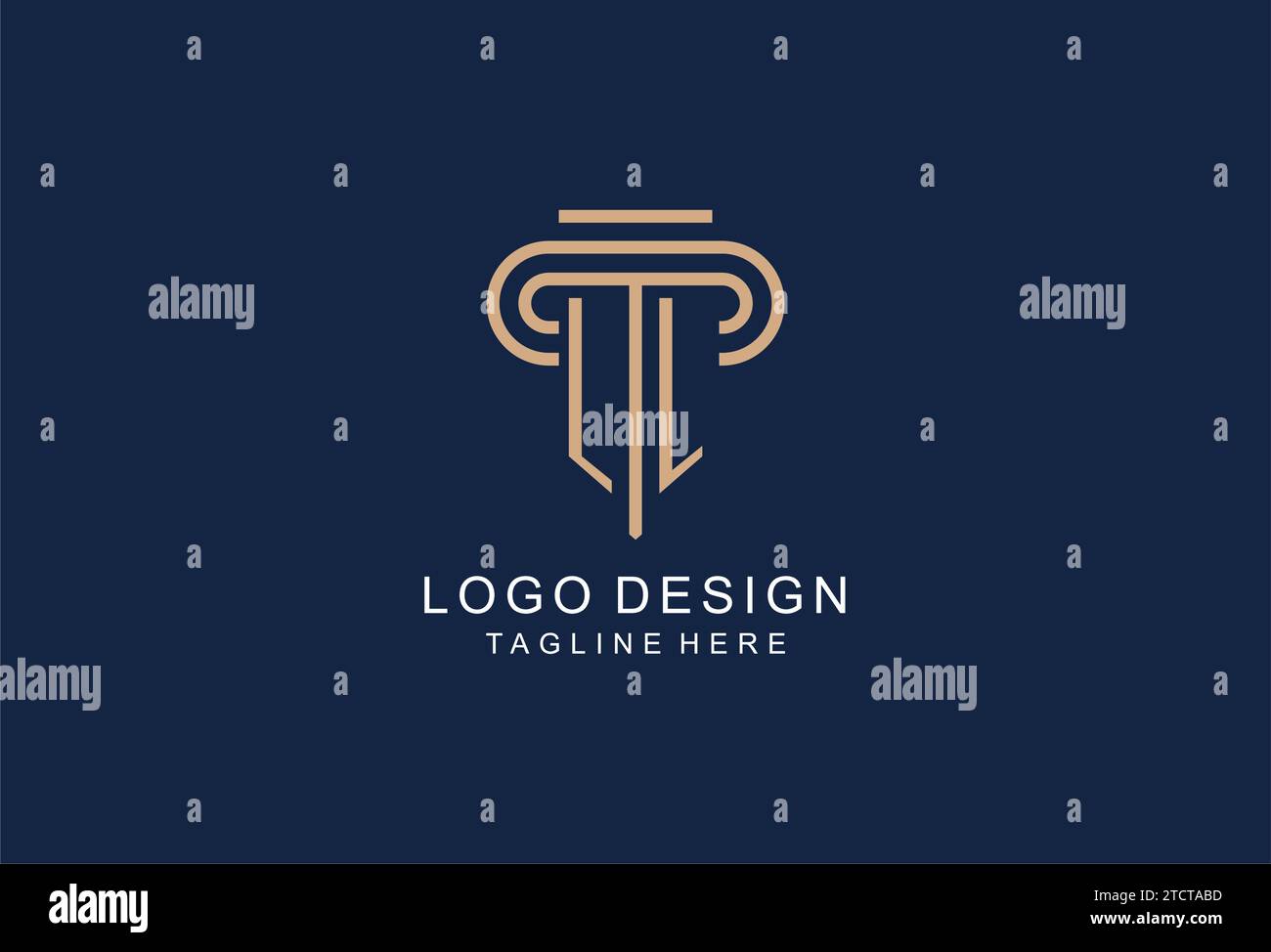 LL initial pillar logo, elegant and luxury law firm logo design ideas ...
