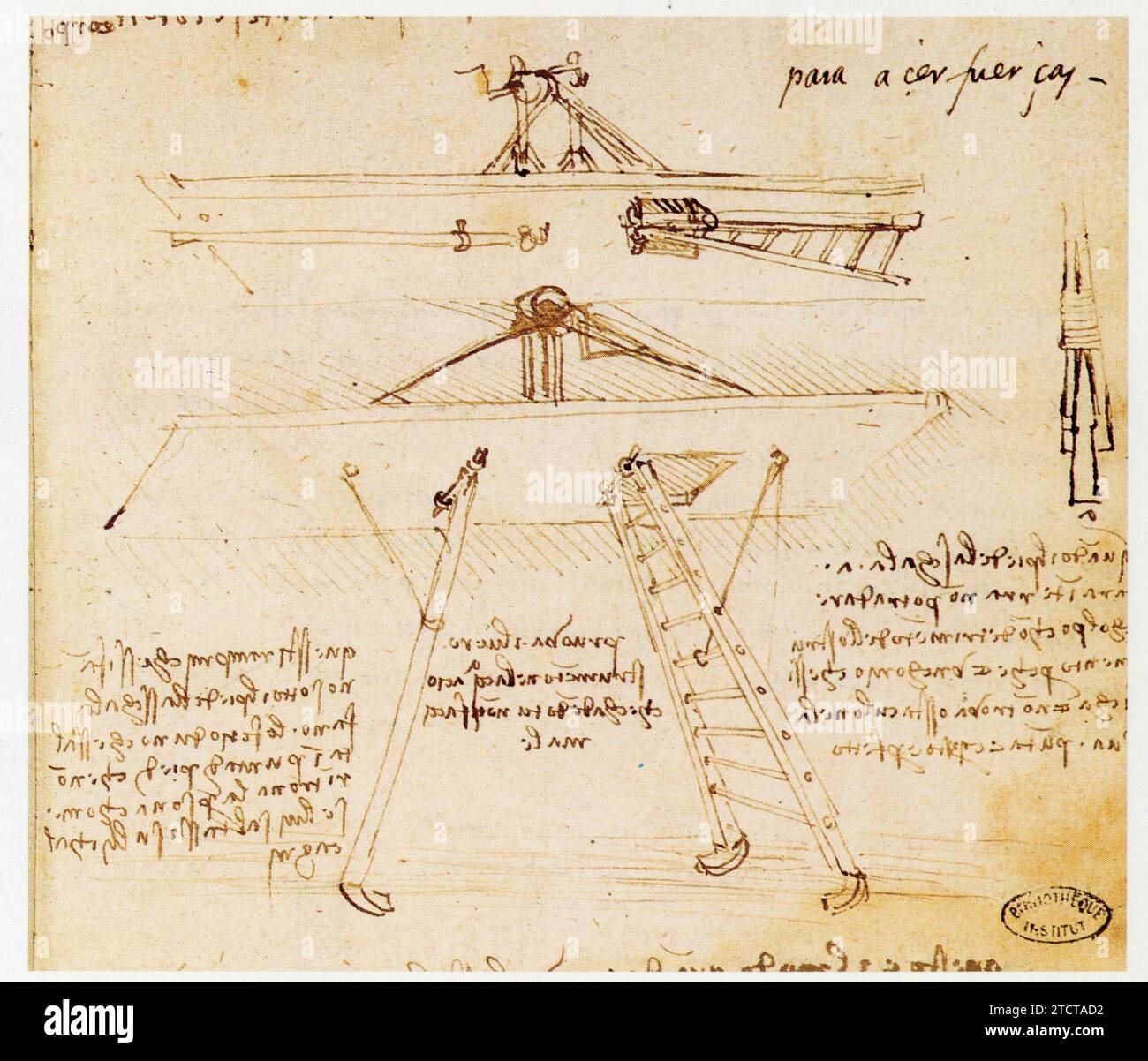 Leonardo da Vinci.1452-1519.Les amortisseurs de la machine volante ...