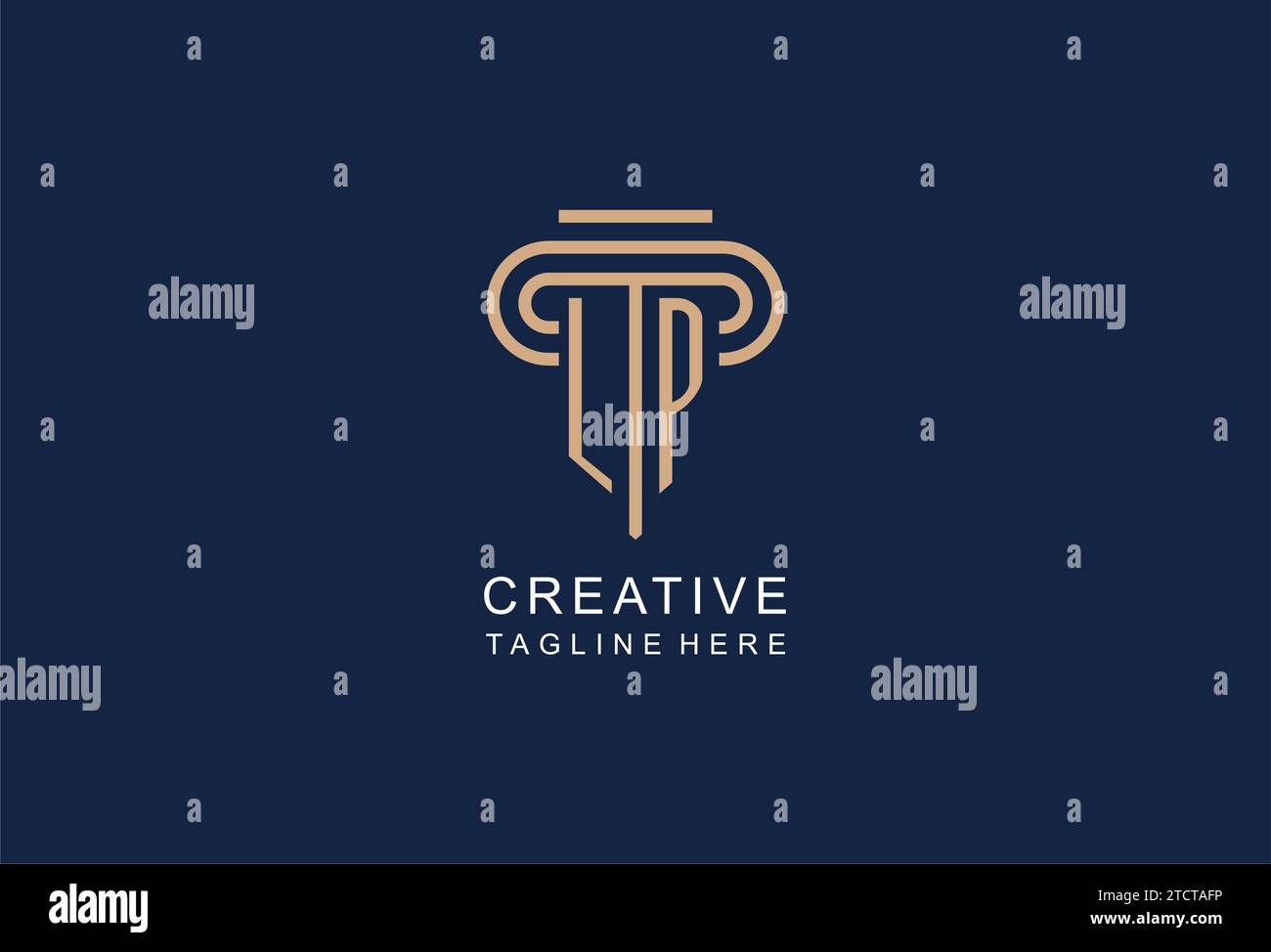 LP initial pillar logo, elegant and luxury law firm logo design ideas ...