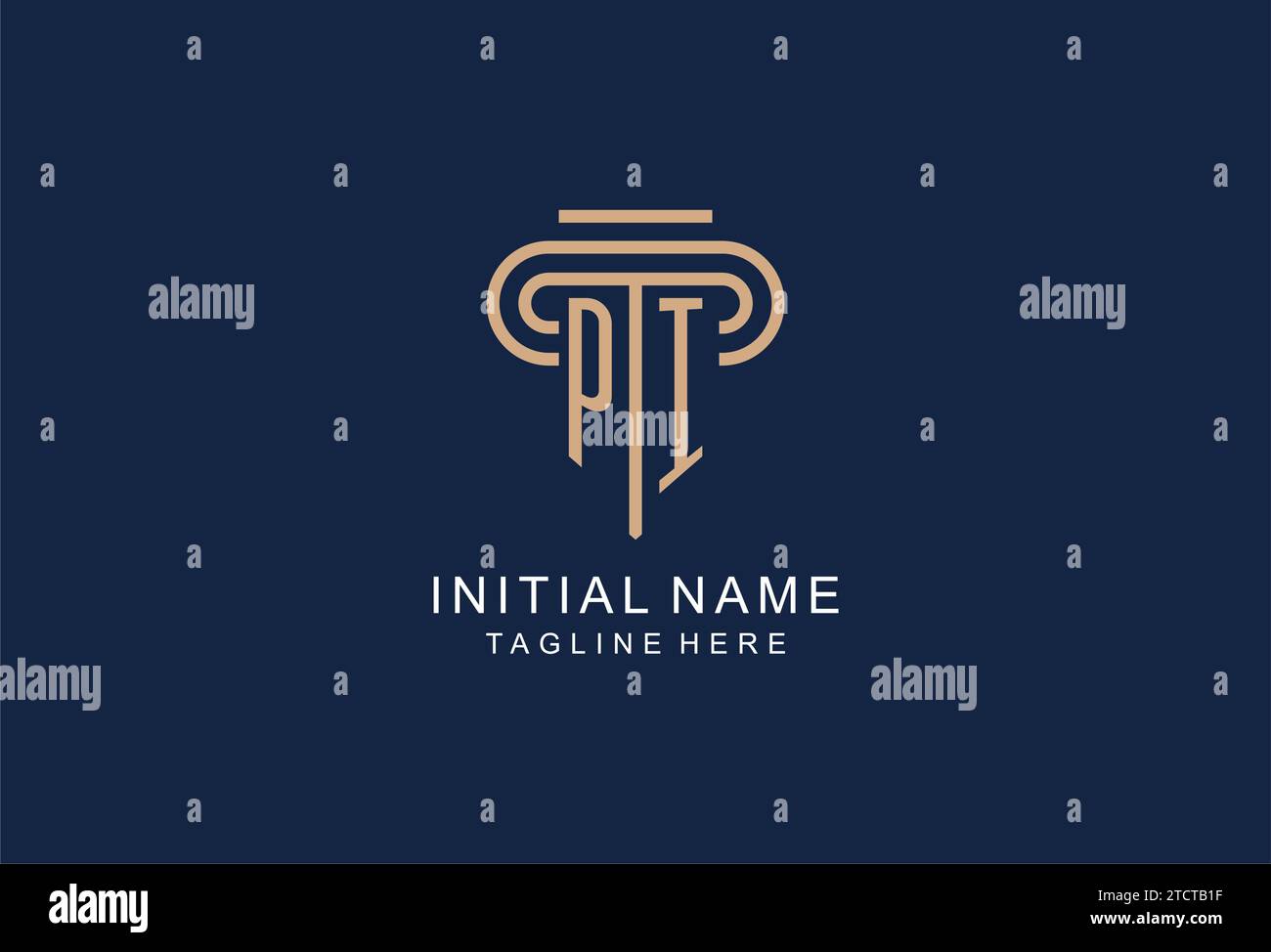 PI initial pillar logo, elegant and luxury law firm logo design ideas ...