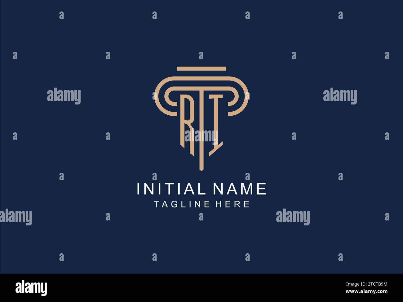 RI initial pillar logo, elegant and luxury law firm logo design ideas ...