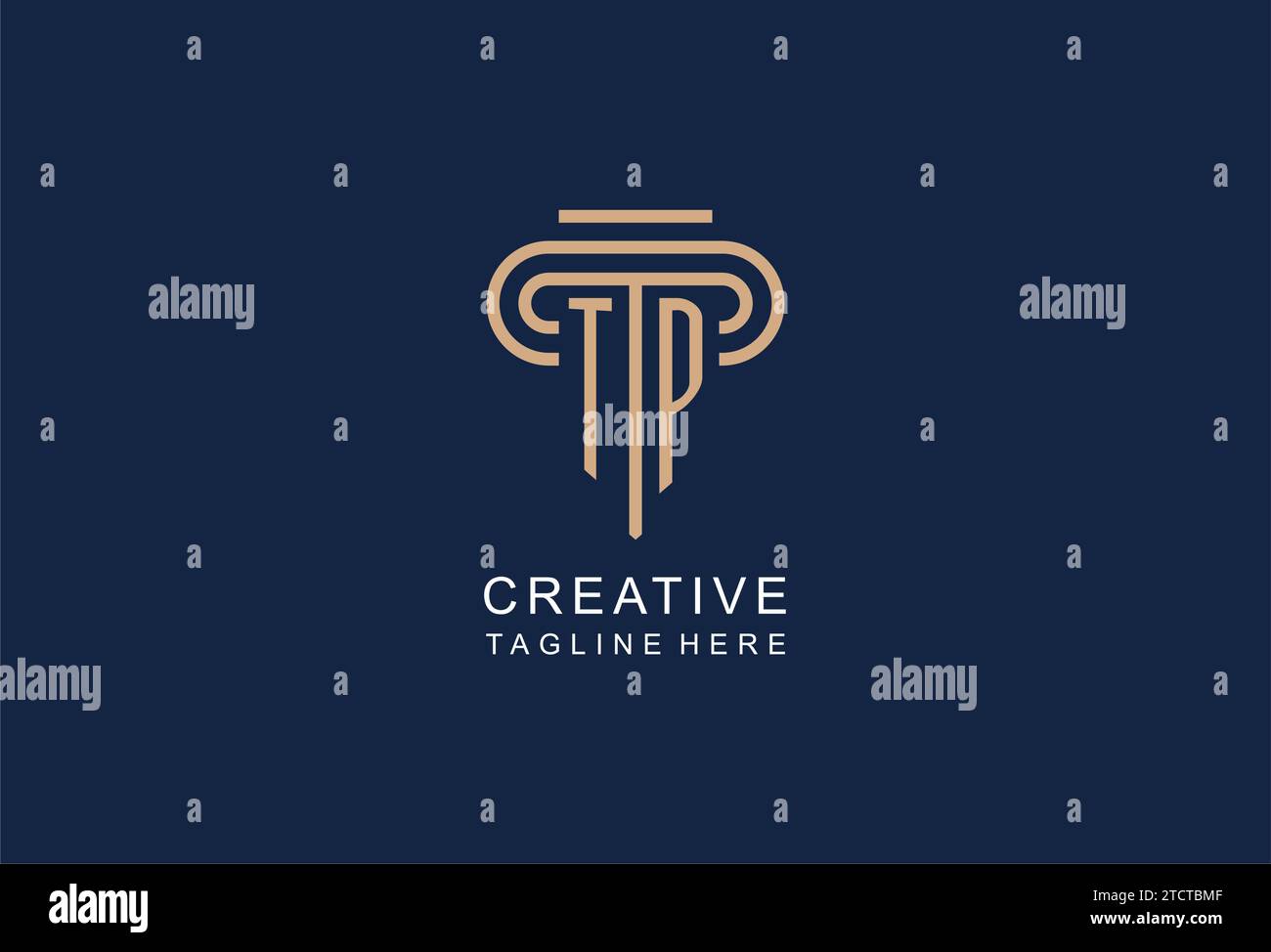 TP initial pillar logo, elegant and luxury law firm logo design ideas ...