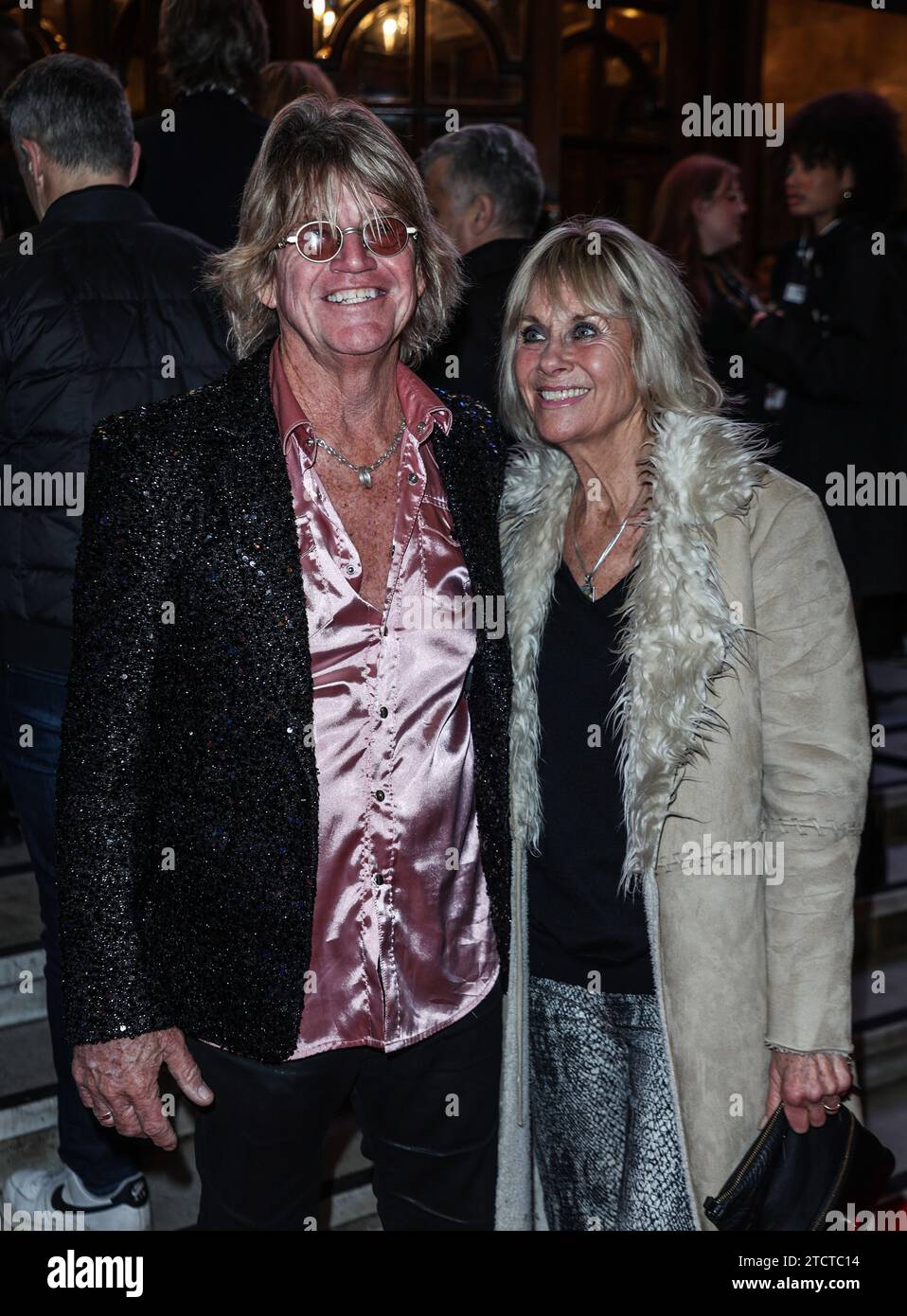 Robin Askwith (left) attends the press night for the annual pantomime ...