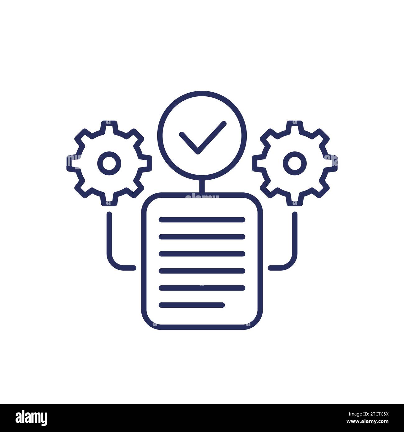 completed project line icon, vector Stock Vector Image & Art - Alamy