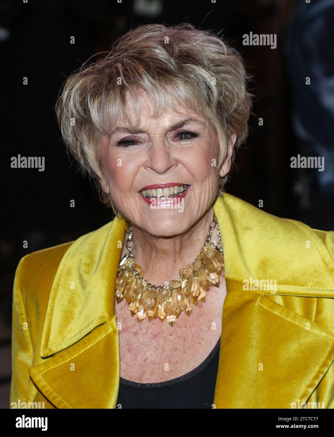 Gloria Hunniford attends the press night for the annual pantomime at the London Palladium, which ...
