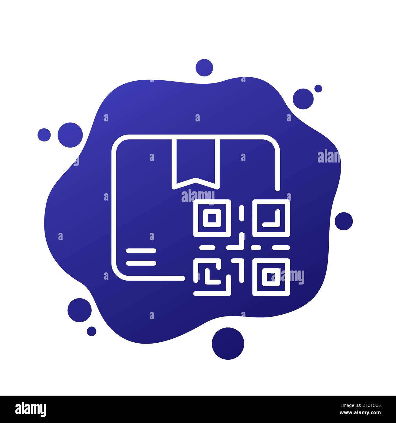 package, box with QR code icon, line vector Stock Vector Image & Art - Alamy