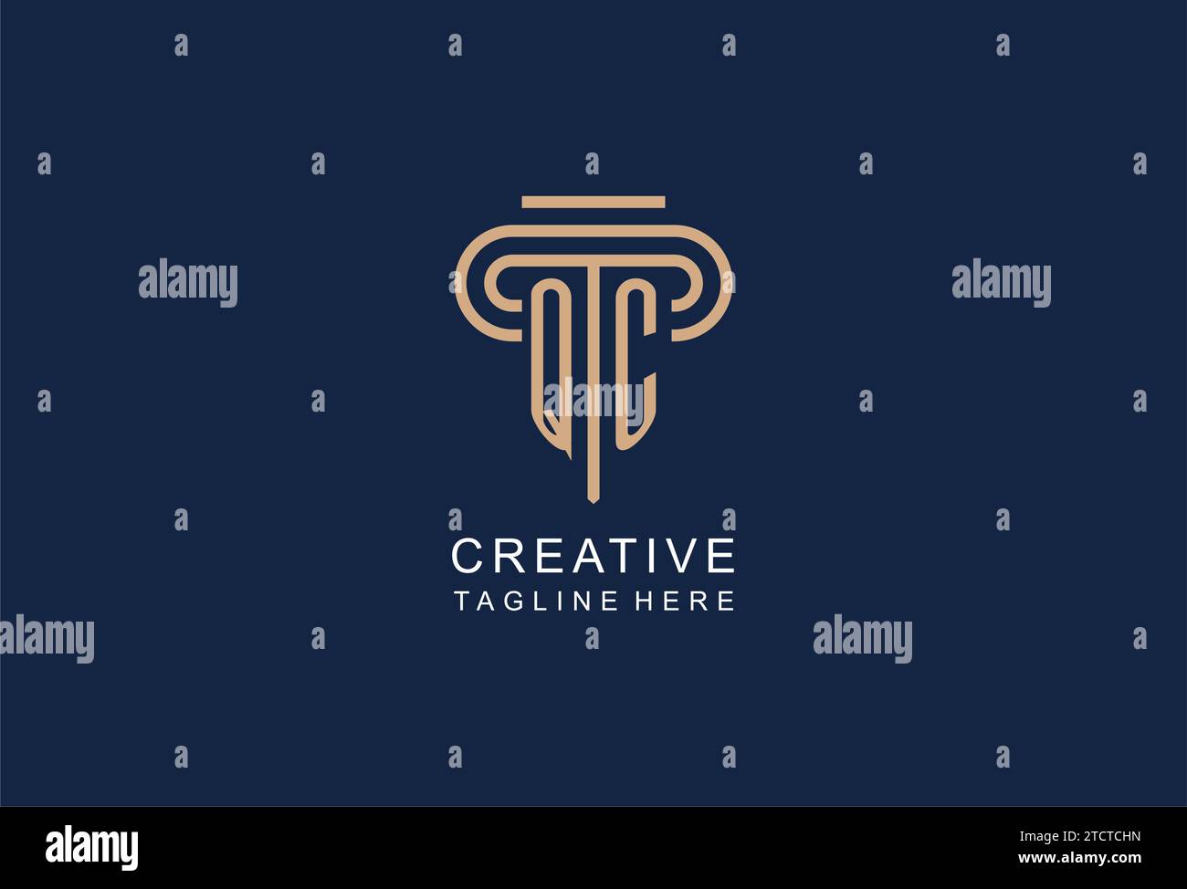 QC initial pillar logo, elegant and luxury law firm logo design ideas ...