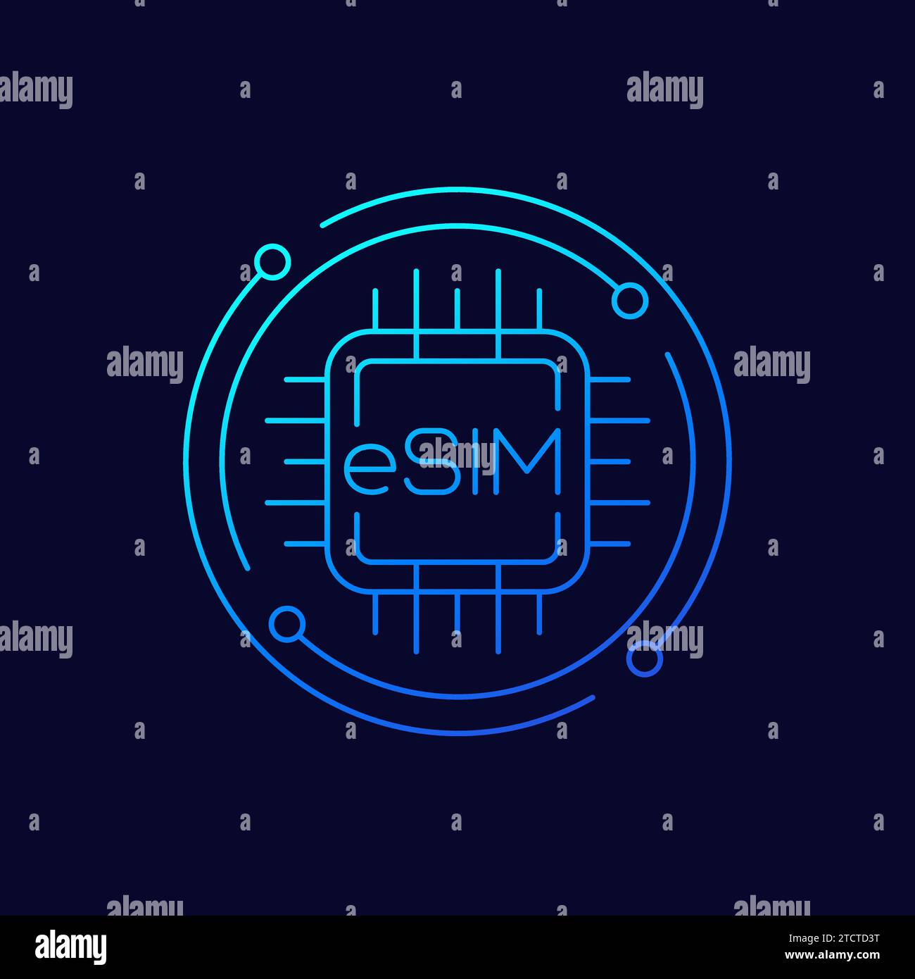 eSIM card icon, linear design Stock Vector Image & Art - Alamy