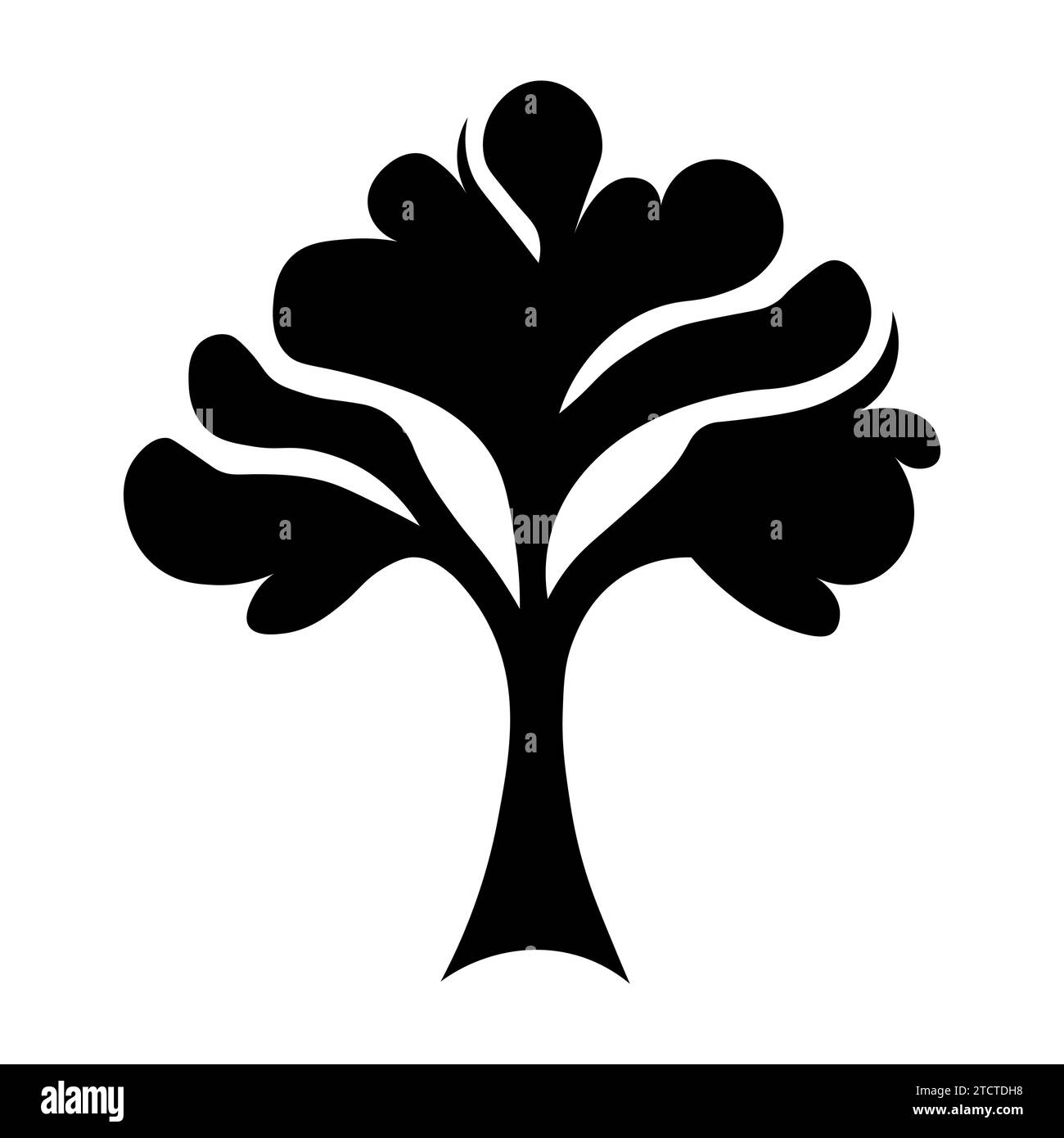 Tree black logo isolated on white background Stock Vector Image & Art ...