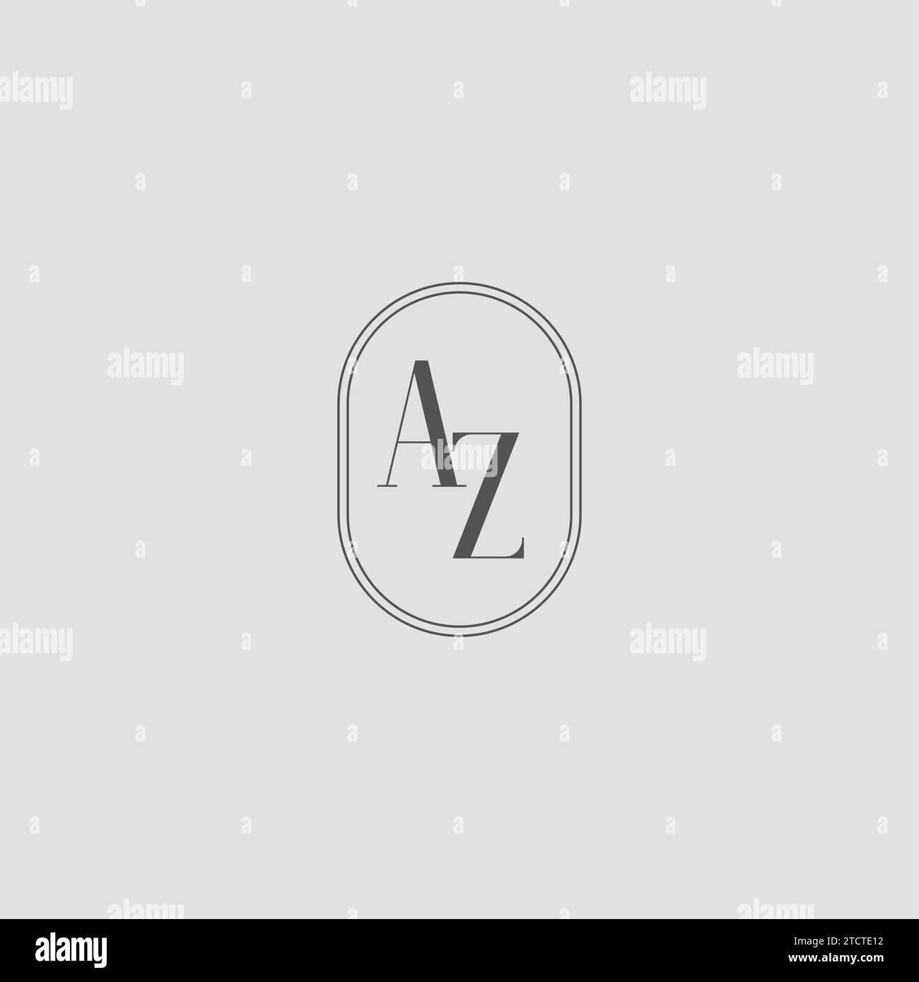 Initial AZ wedding monogram logo design vector graphic Stock Vector ...