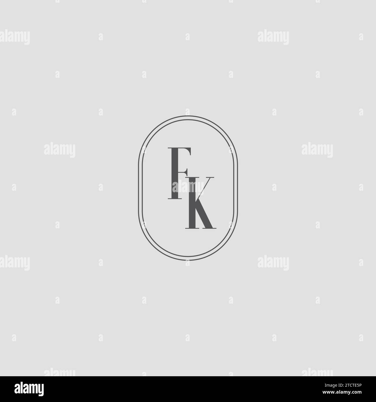 Initial FK wedding monogram logo design vector graphic Stock Vector ...