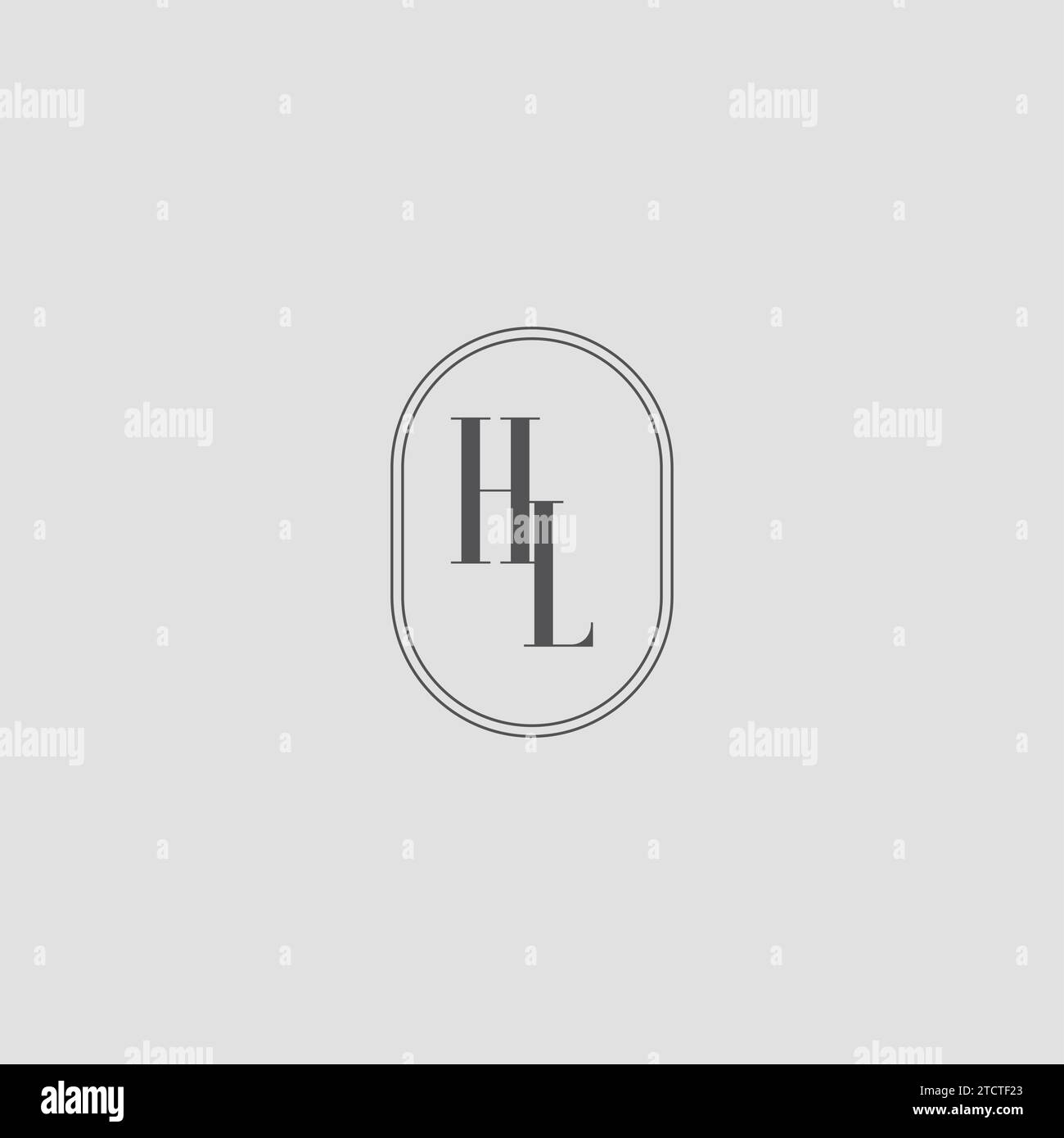 Initial HL wedding monogram logo design vector graphic Stock Vector ...