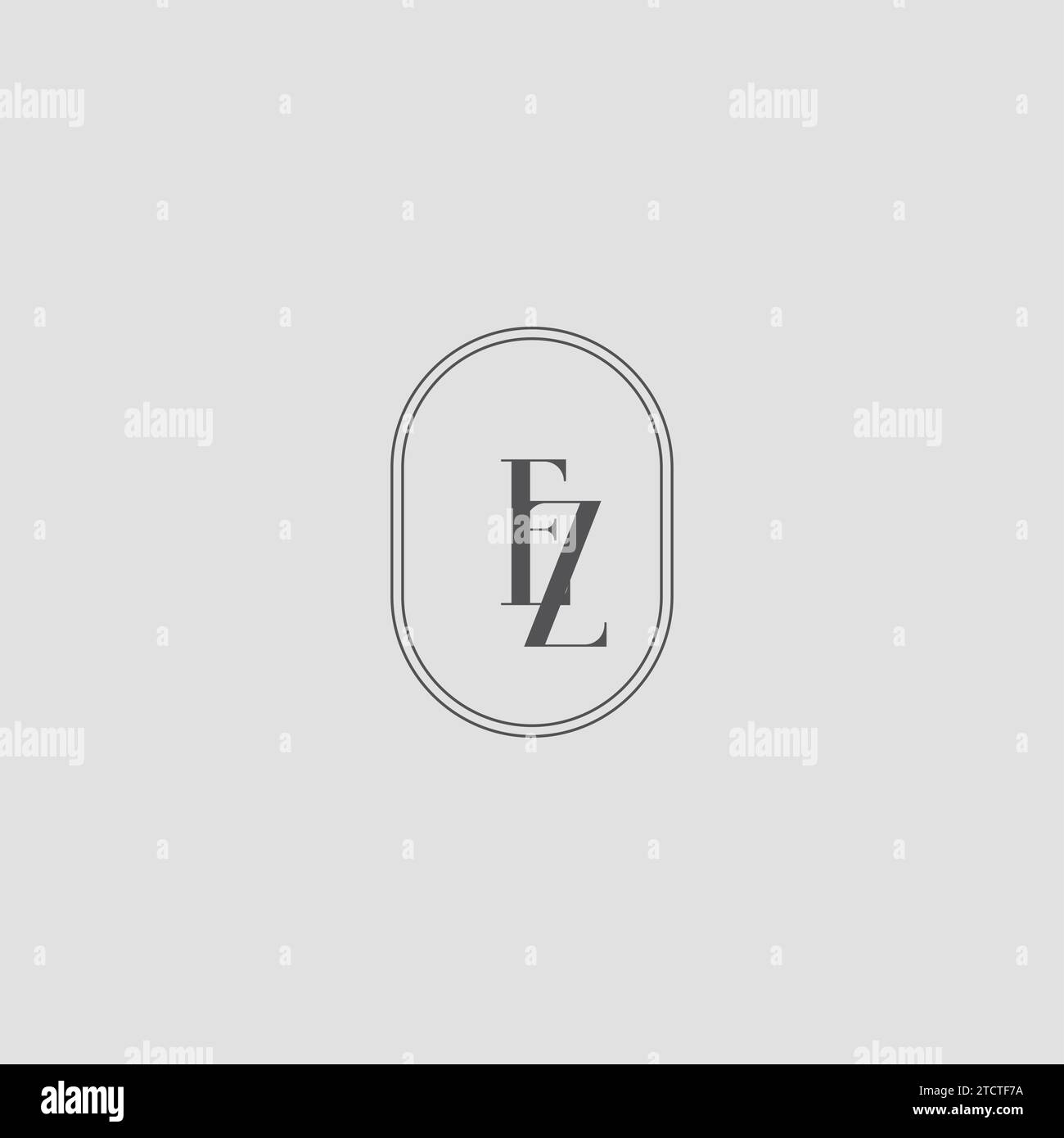 Initial EZ wedding monogram logo design vector graphic Stock Vector ...