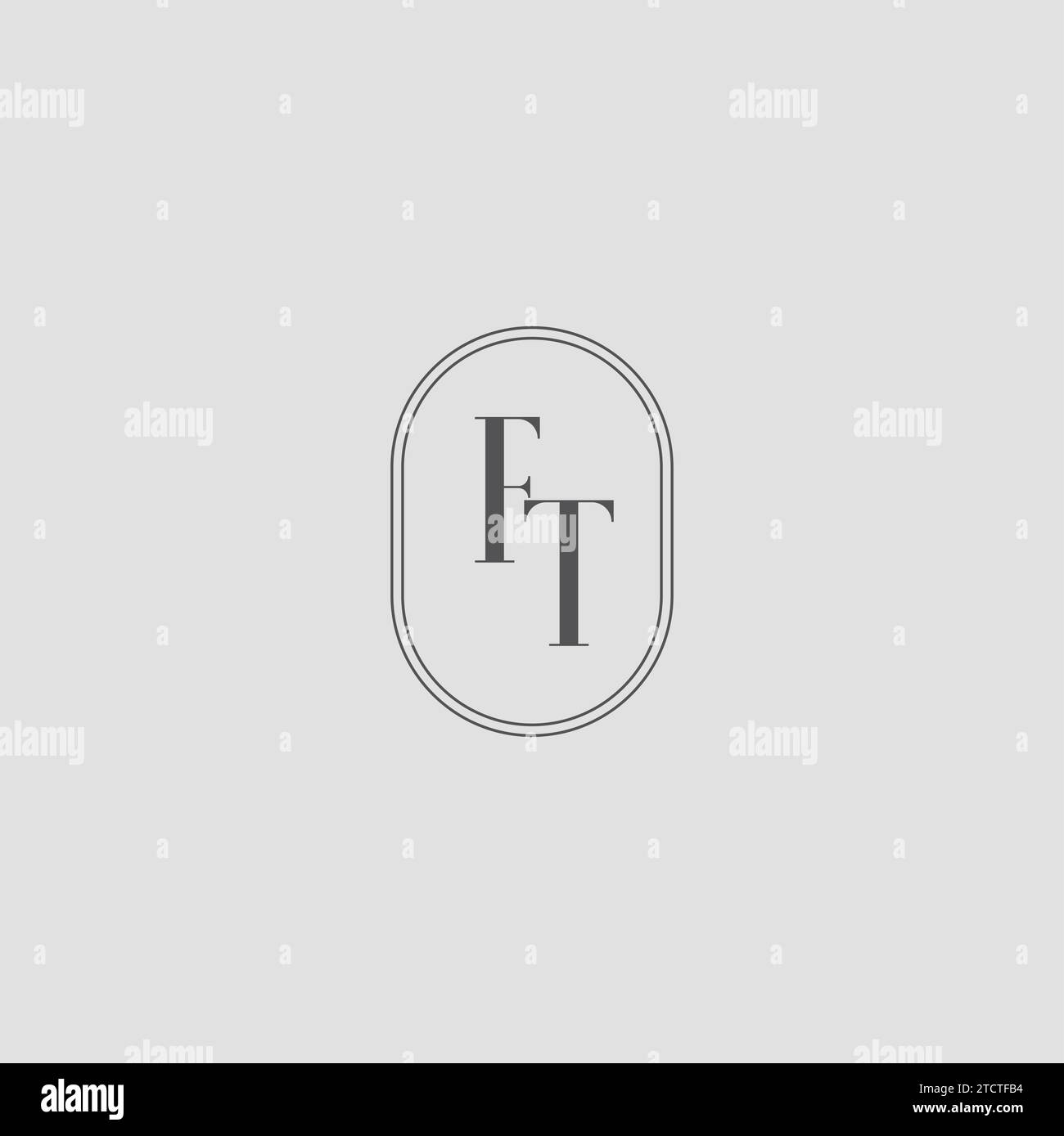 Initial FT wedding monogram logo design vector graphic Stock Vector Image & Art - Alamy