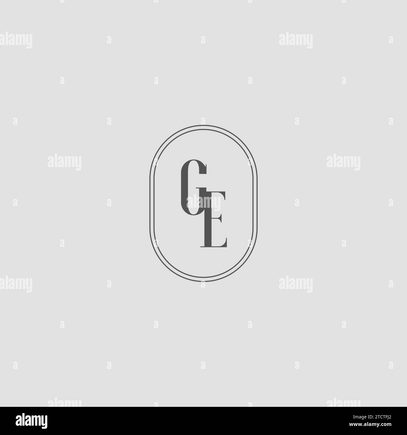 Initial GE wedding monogram logo design vector graphic Stock Vector ...
