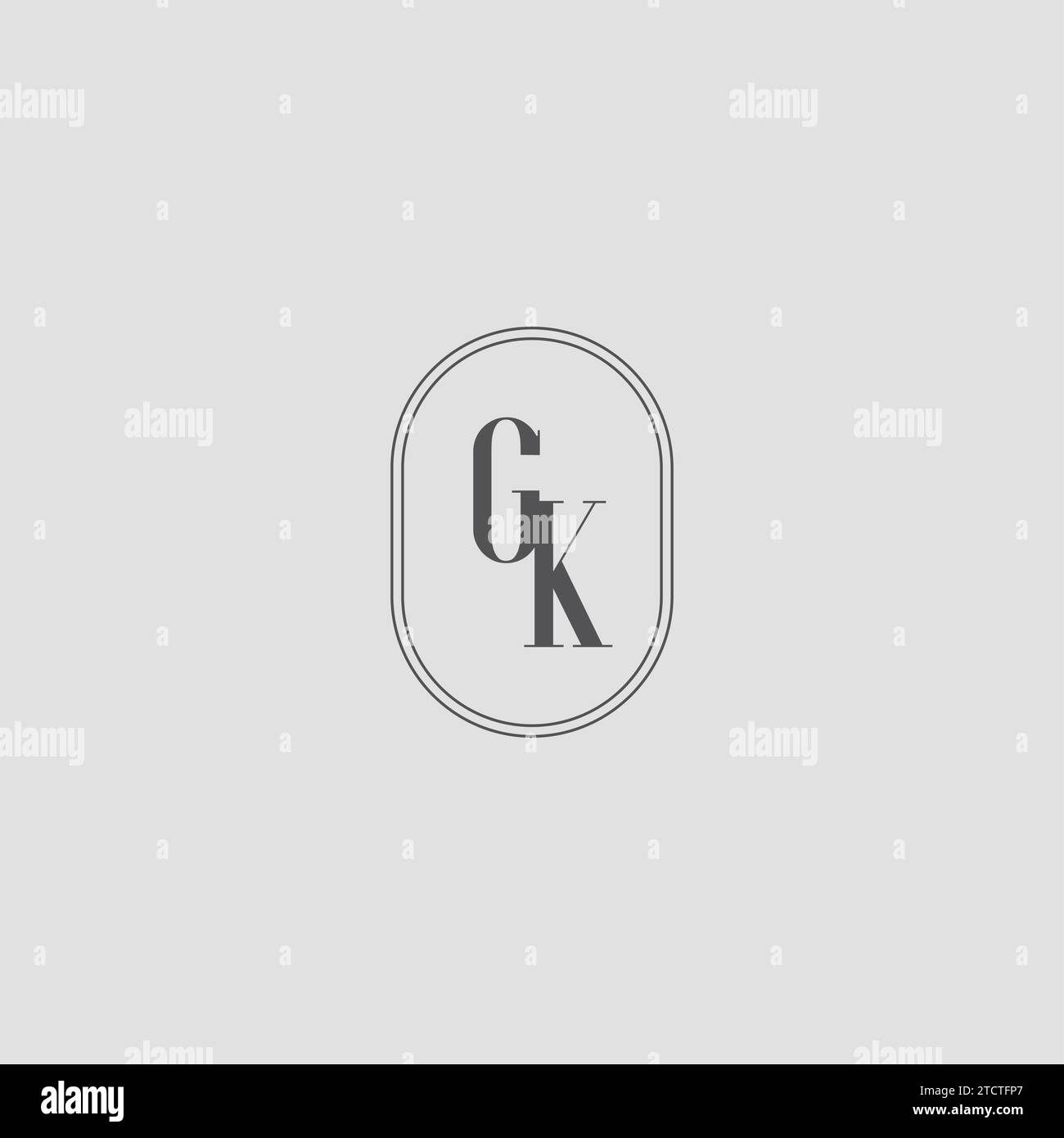 Initial GK wedding monogram logo design vector graphic Stock Vector ...