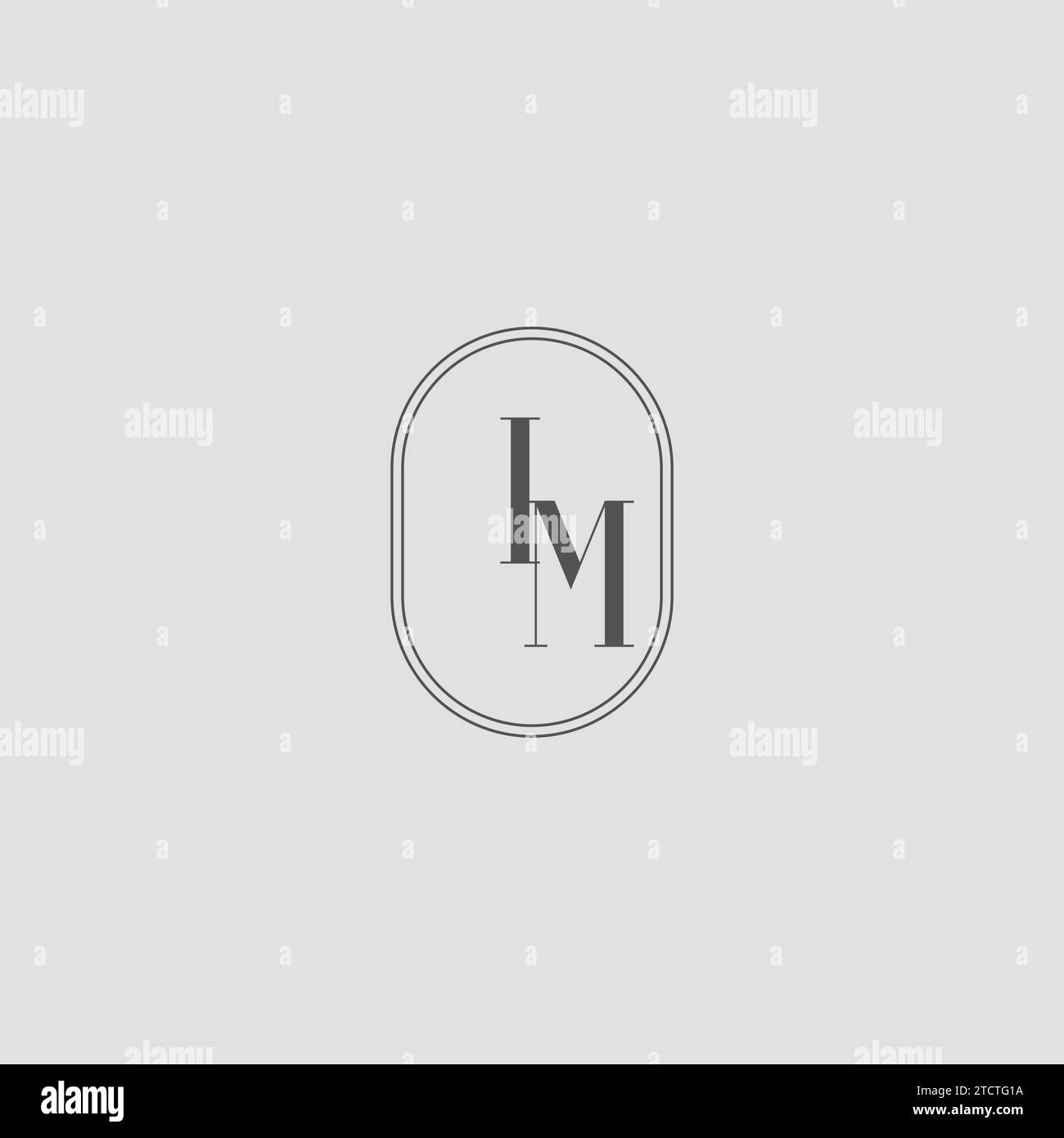 Initial IM wedding monogram logo design vector graphic Stock Vector ...