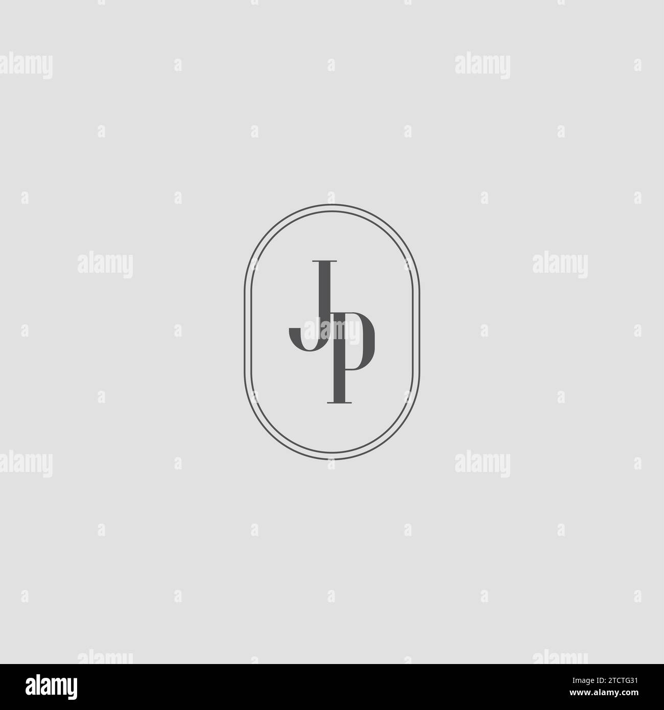 Initial JP wedding monogram logo design vector graphic Stock Vector ...