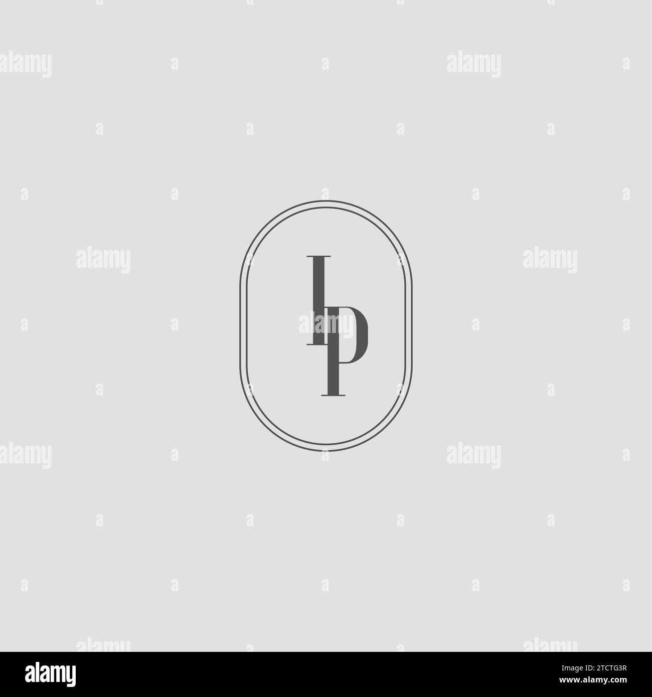 Initial IP wedding monogram logo design vector graphic Stock Vector ...