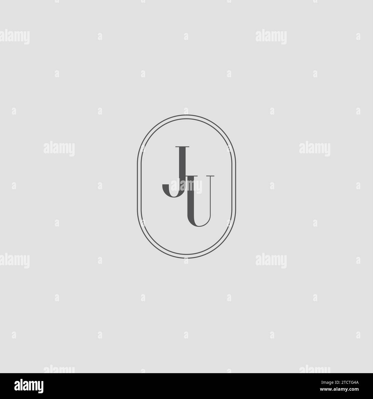 Initial JU wedding monogram logo design vector graphic Stock Vector ...