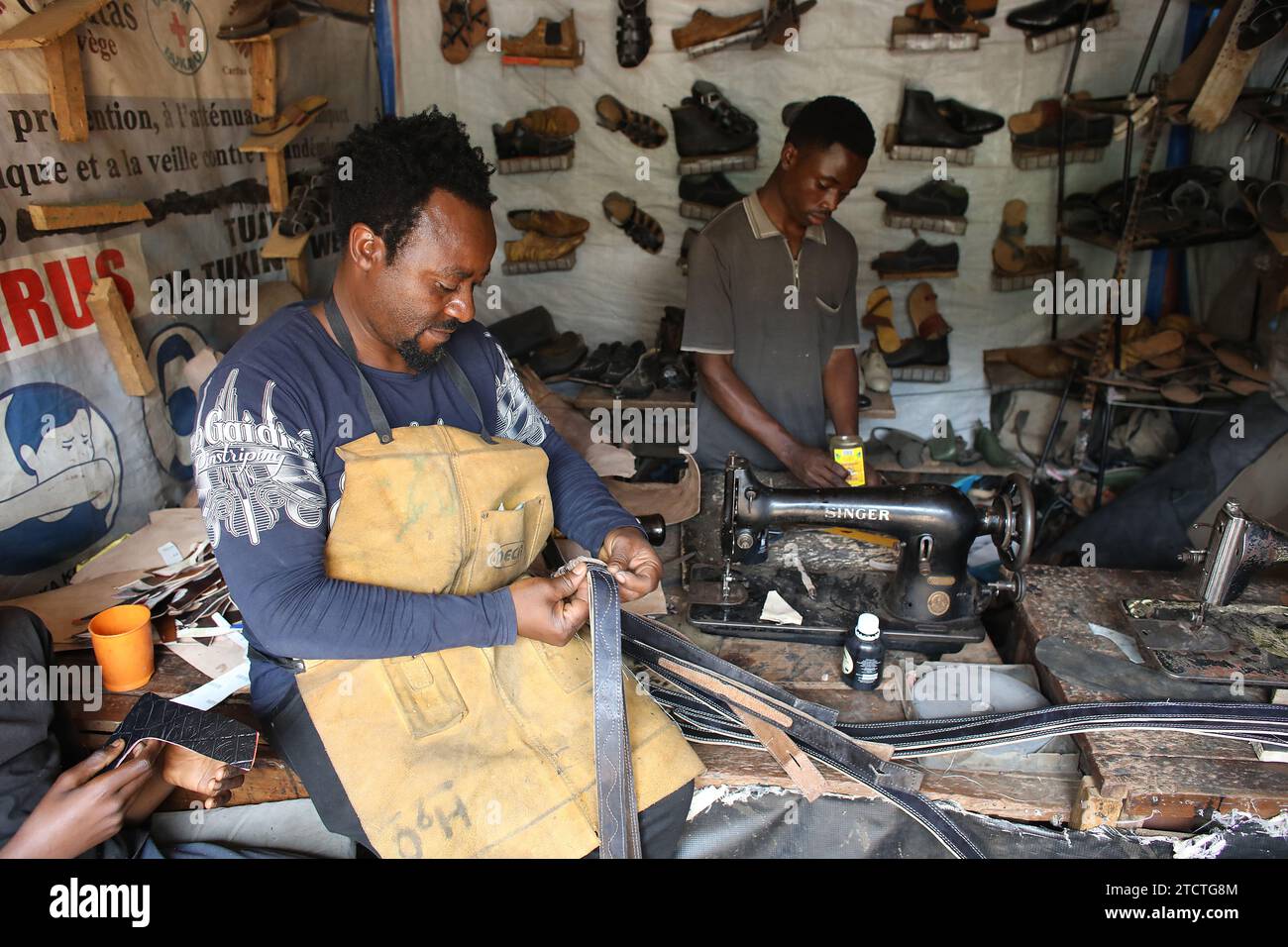 Cobbler’s workshop in Bukavu, DRC Stock Photo - Alamy