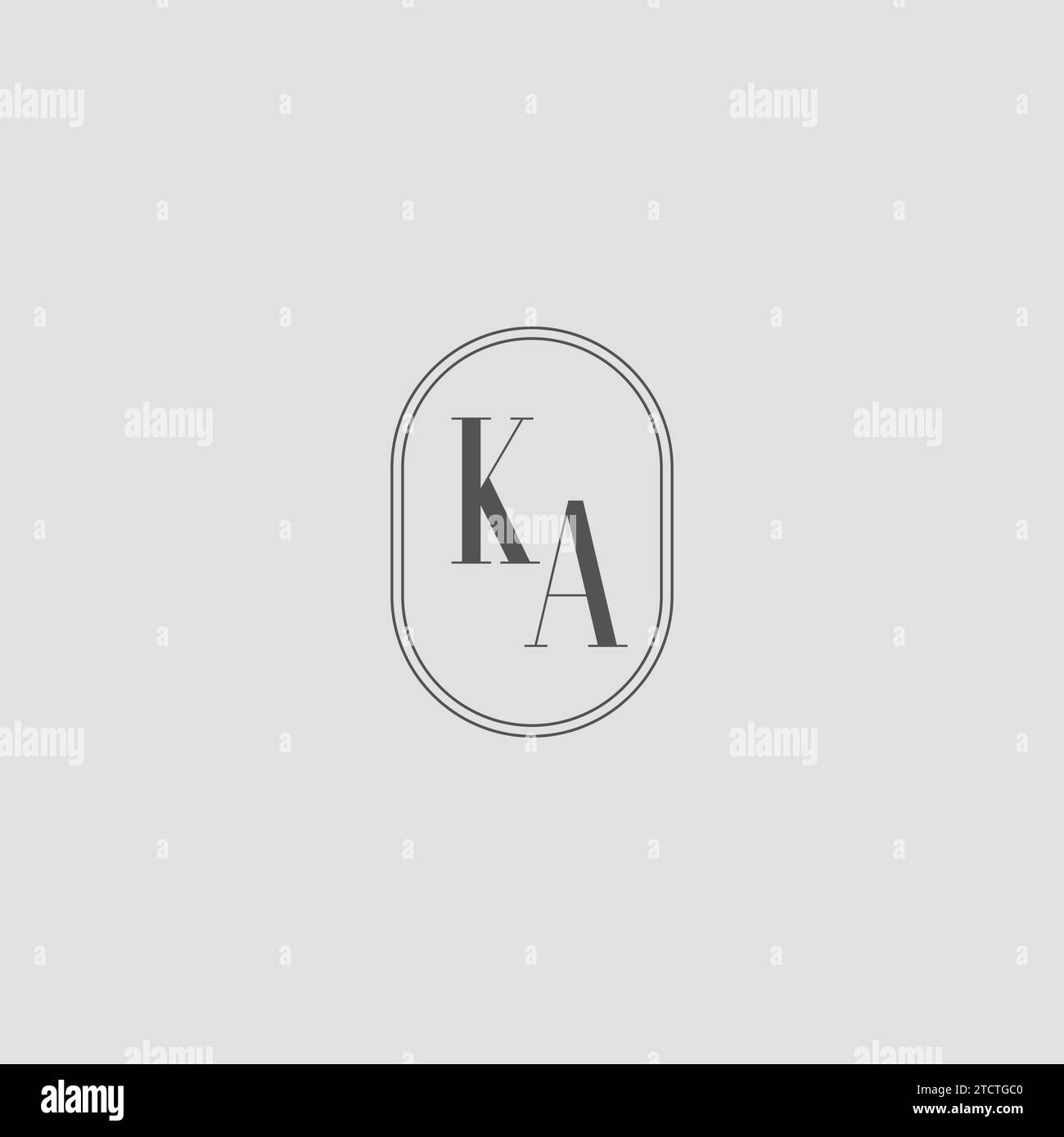 Initial KA wedding monogram logo design vector graphic Stock Vector Image & Art - Alamy