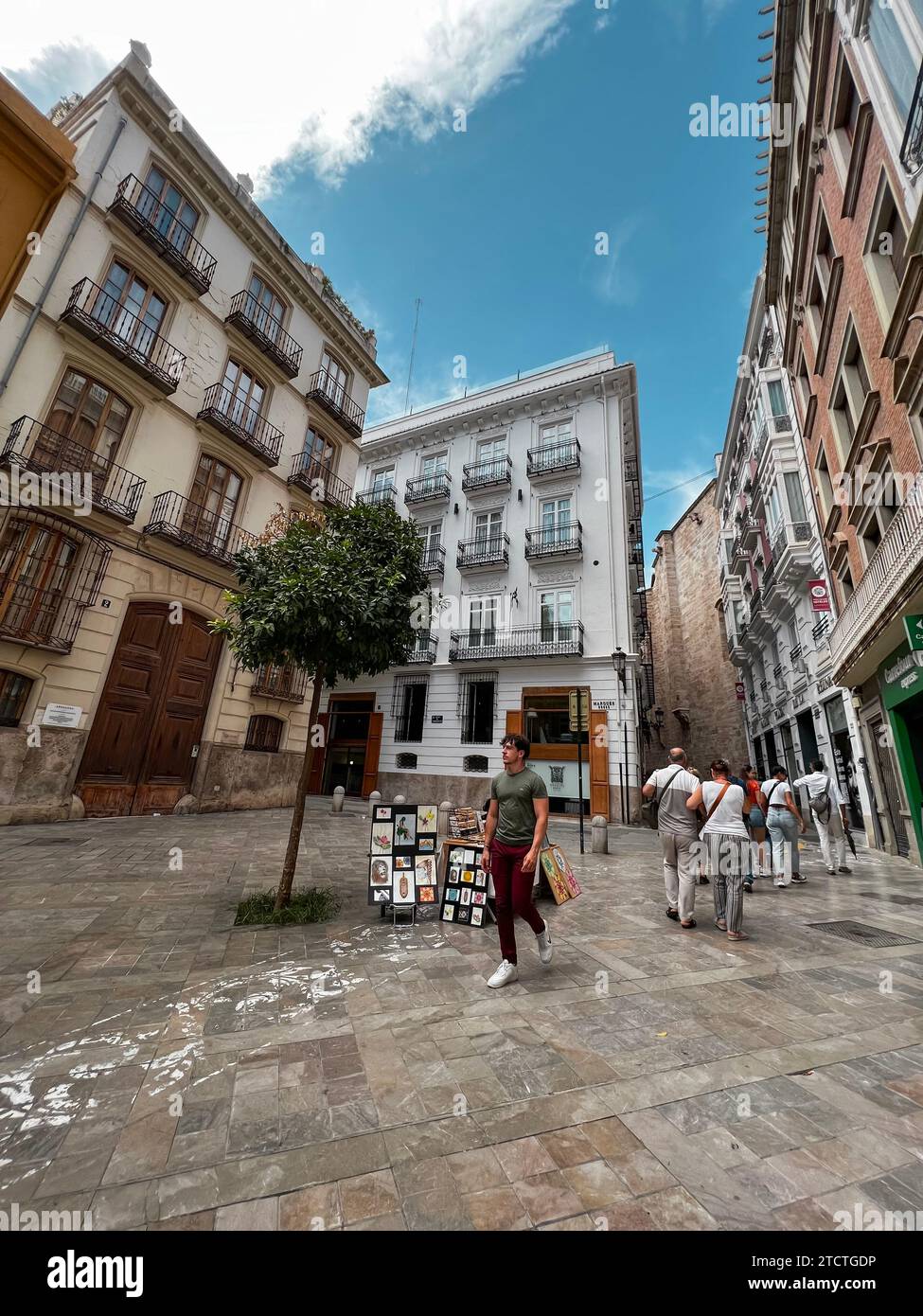 Valencia, Spain - SEP 3, 2022: View from the beautiful streets of ...