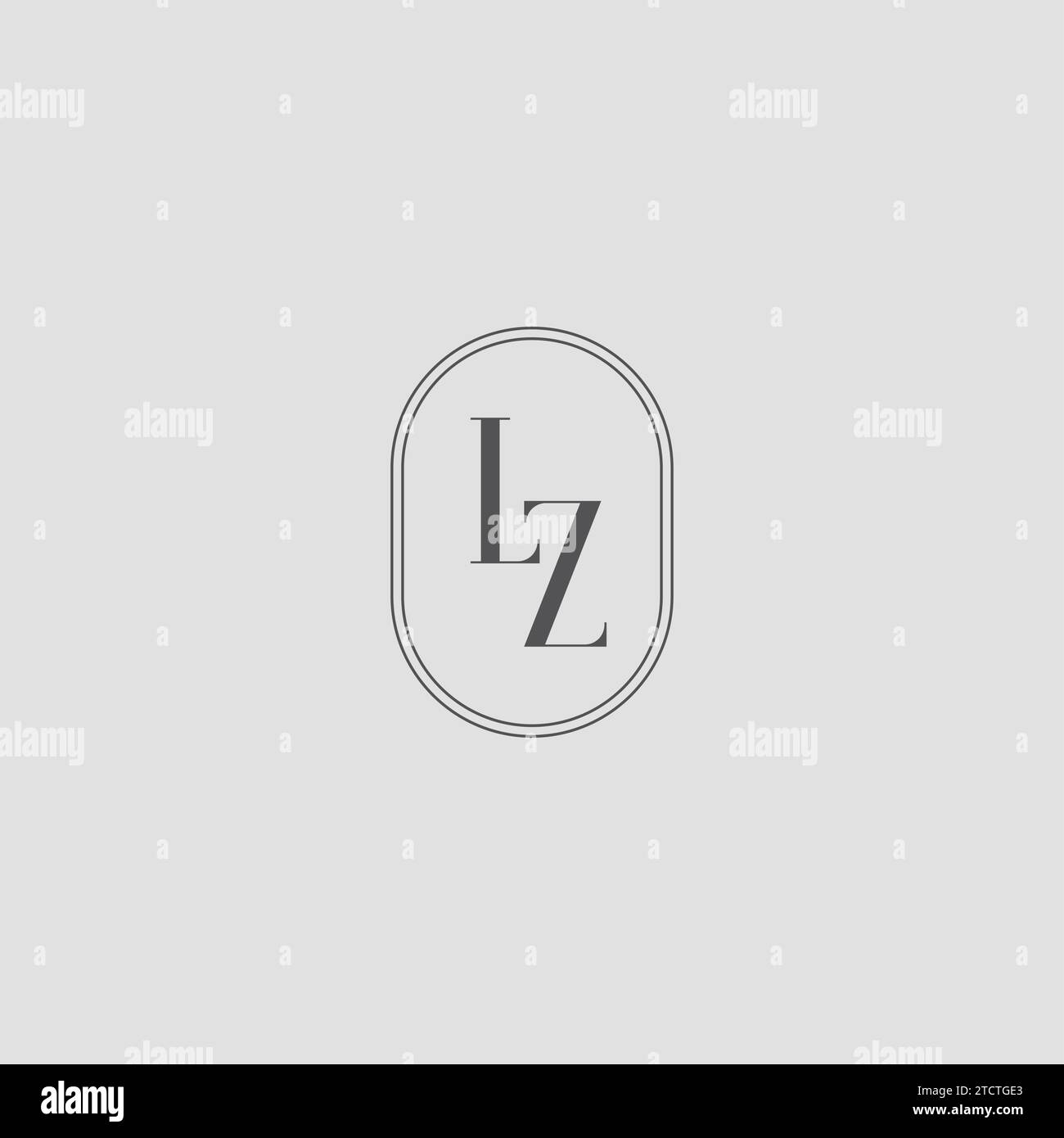 Initial LZ wedding monogram logo design vector graphic Stock Vector ...