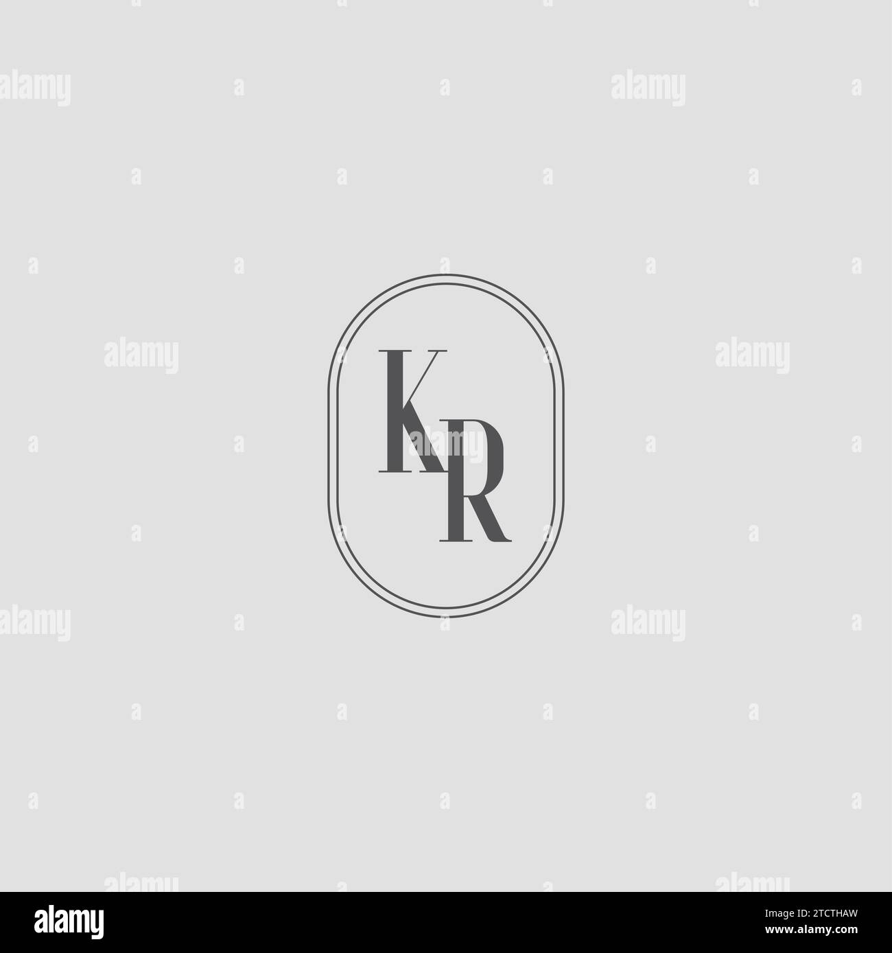 Initial kr logo vectors hi-res stock photography and images - Alamy