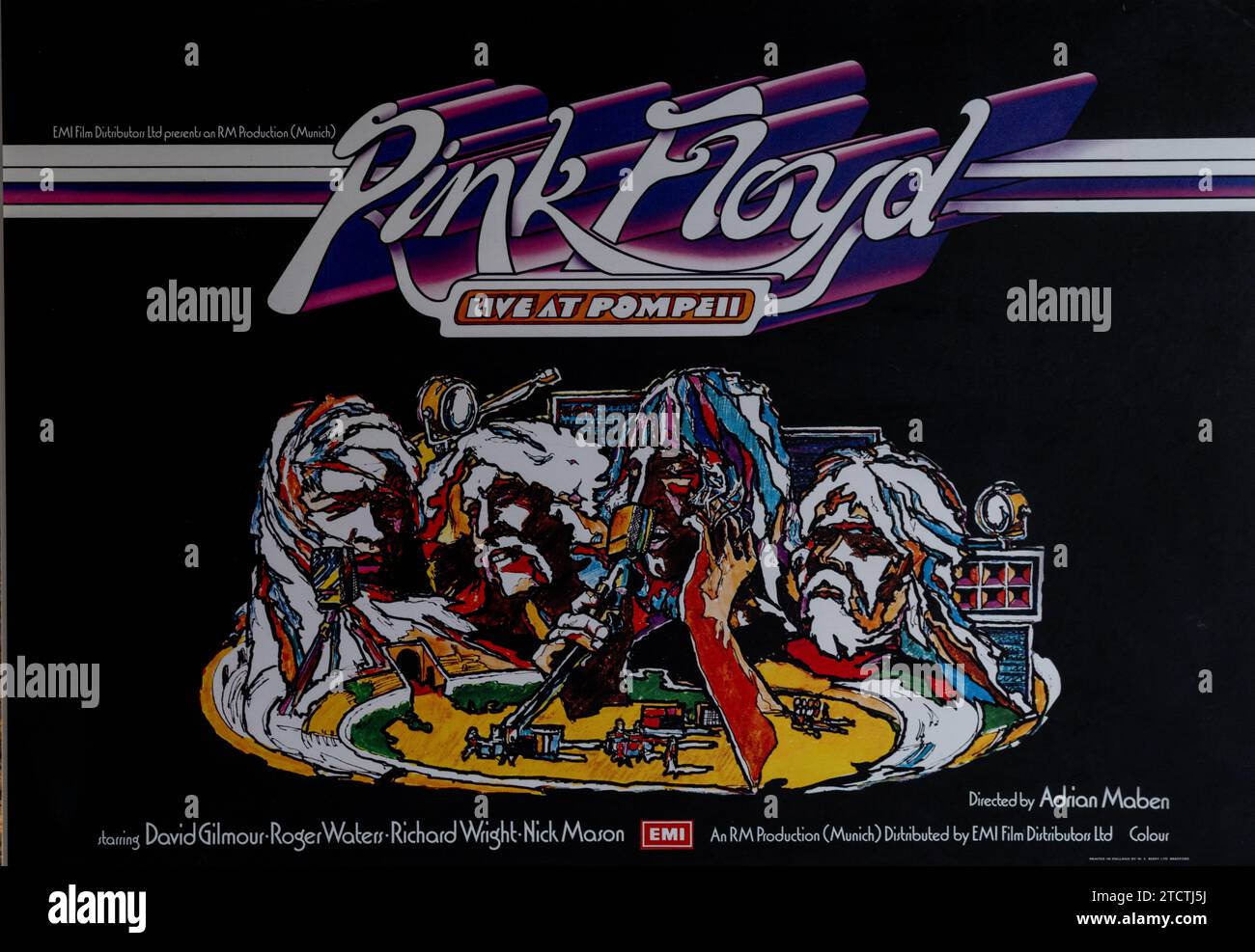 Pompei, Italy - 25 November, 2023: view of a classic poster of Pink ...