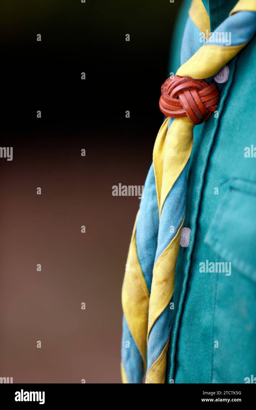 Classic boy scout uniform with neckerchief. France Stock Photo - Alamy