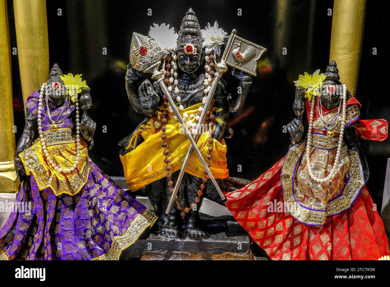 Murthi (God statues) in Sri Ayyappan hindu temple, Paris Stock Photo ...