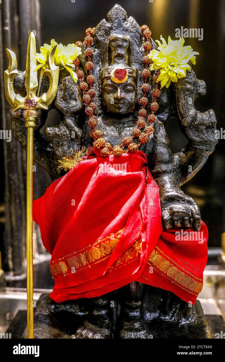 Murthi (God statue) in Sri Ayyappan hindu temple, Paris. Shiva Stock ...
