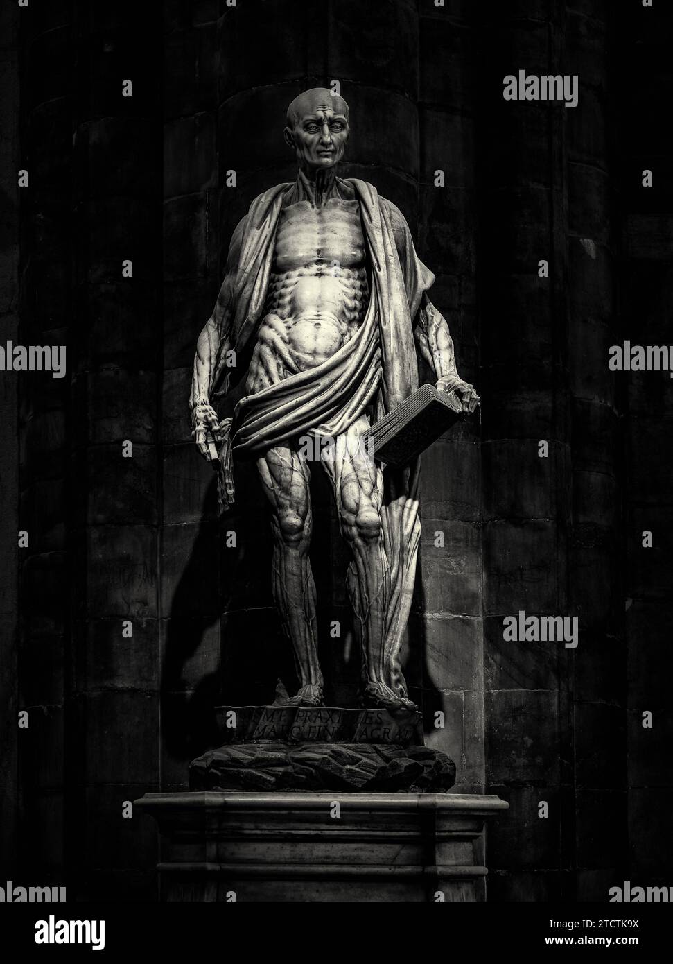 Statue of Saint Bartholomew martyr dead flayed alive Stock Photo - Alamy